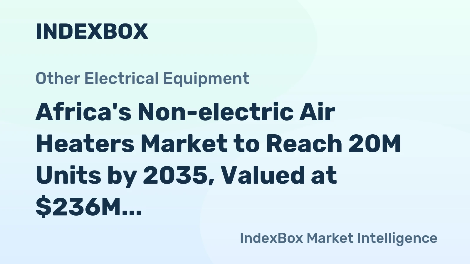 Africa's Non-electric Air Heaters Market to Reach 20M Units by 2035, Valued at $236M