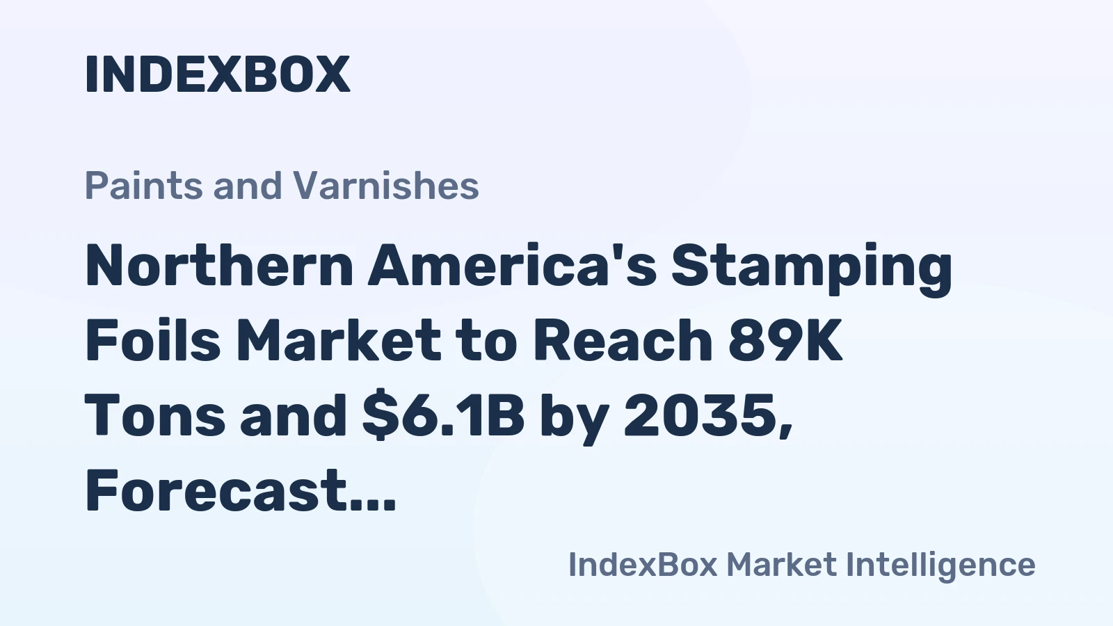 Northern America's Stamping Foils Market to Reach 89K Tons and $6.1B by 2035, Forecast Shows