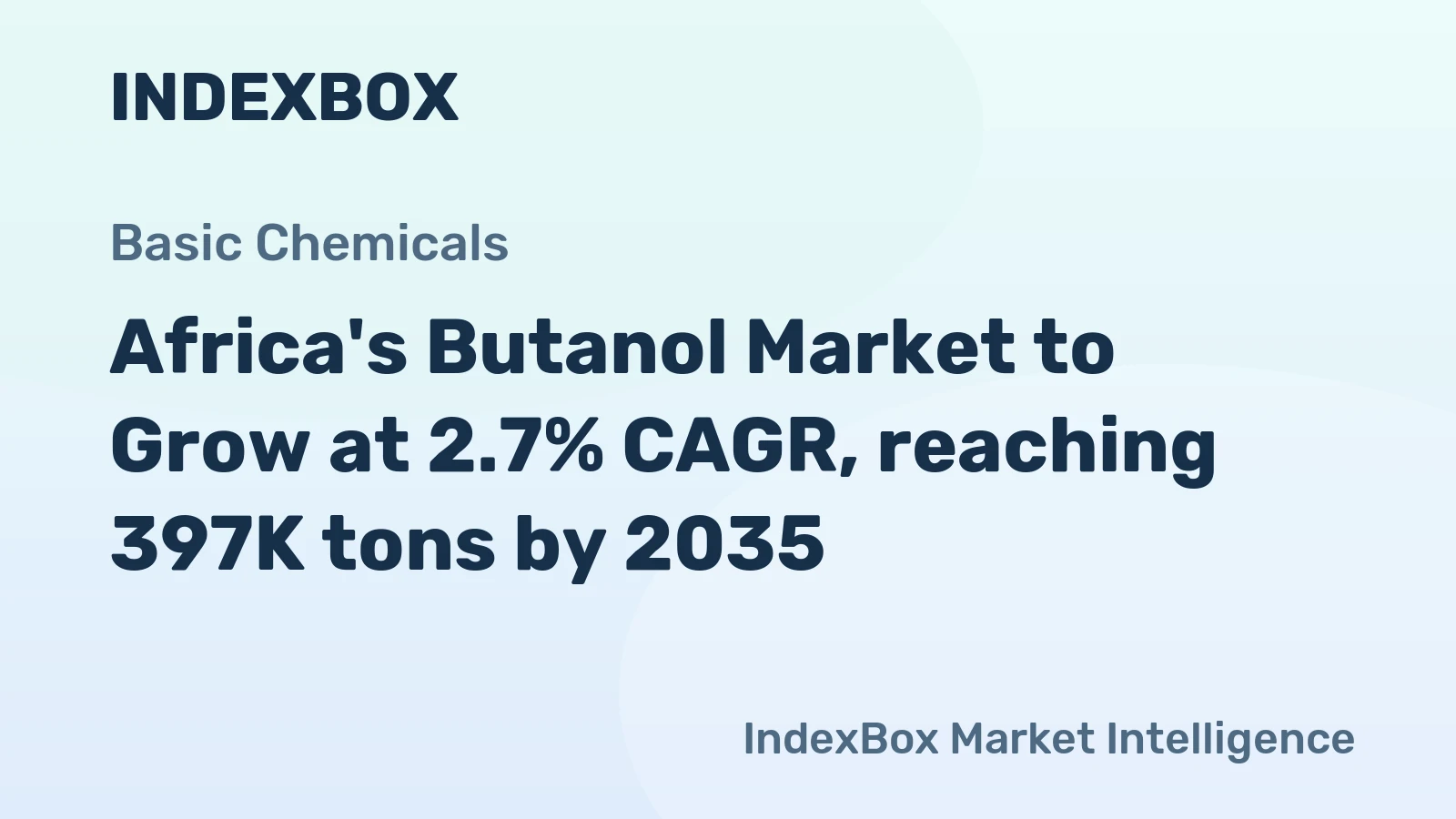 Africa's Butanol Market to Grow at 2.7% CAGR, reaching 397K tons by 2035