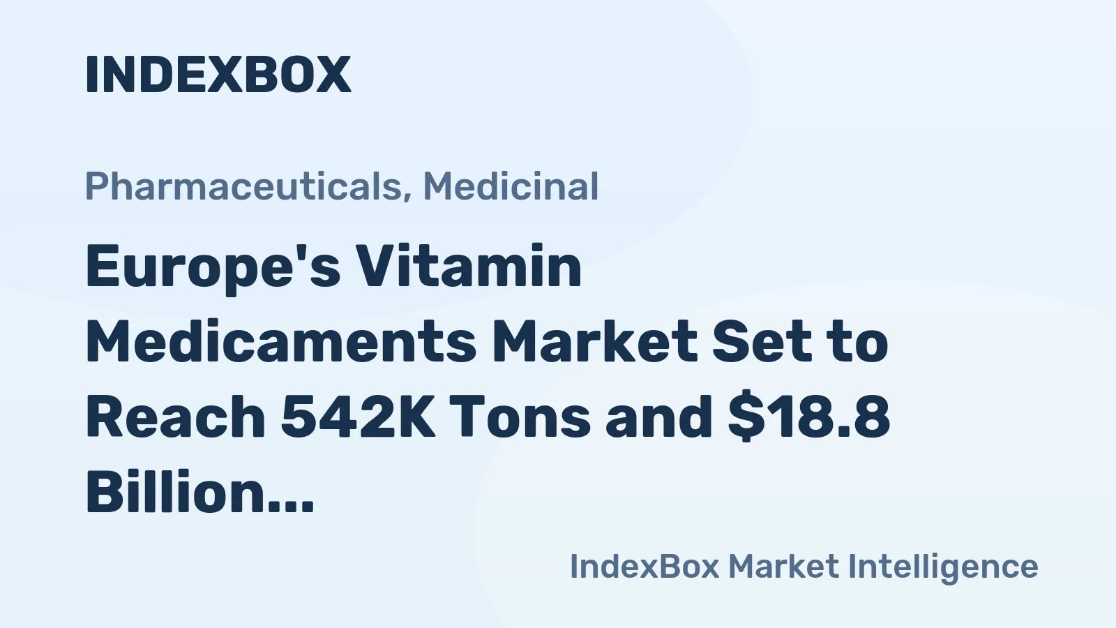 Europe's Vitamin Medicaments Market Set to Reach 542K Tons and $18.8 Billion by 2035