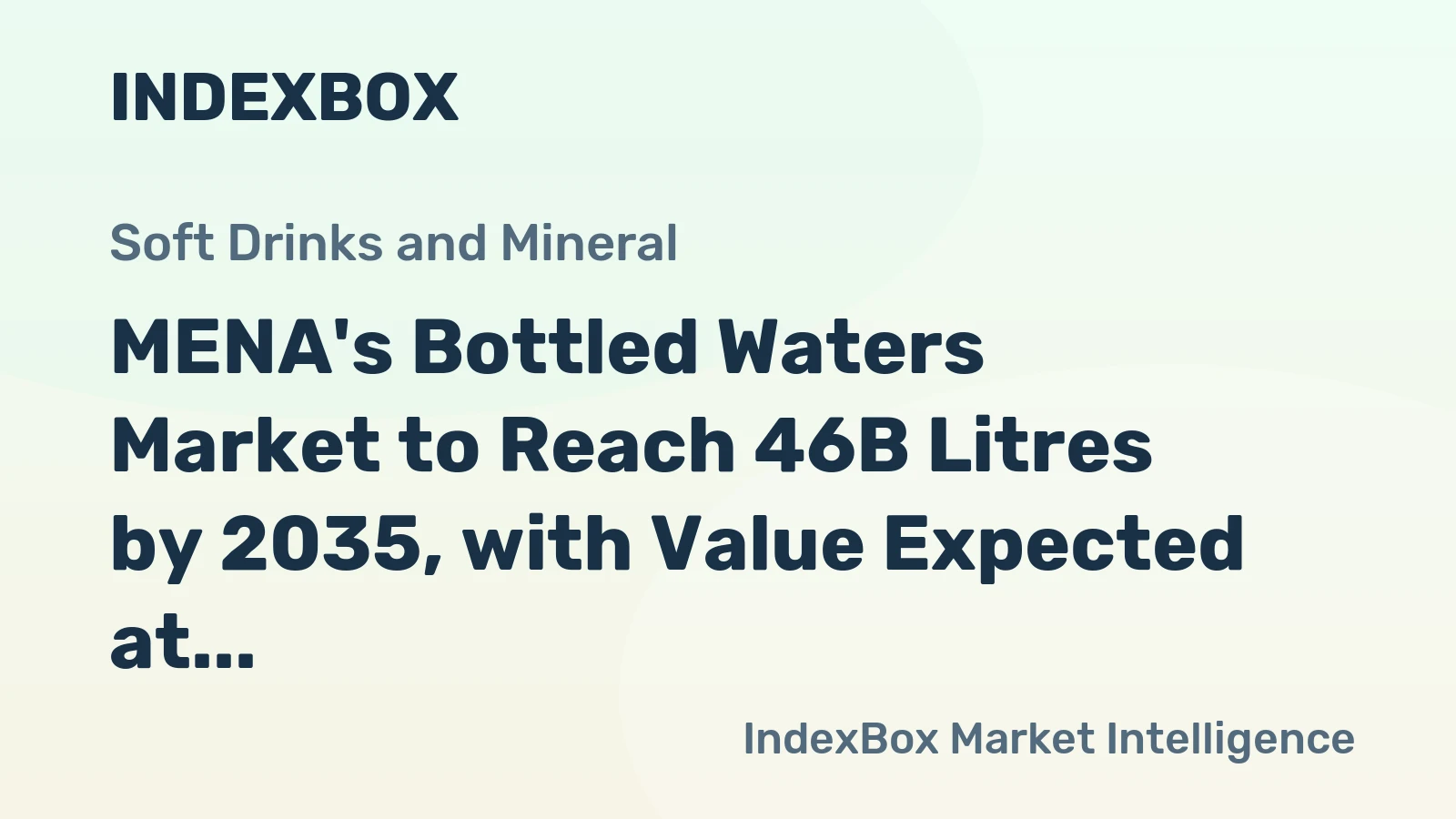 MENA's Bottled Waters Market to Reach 46B Litres by 2035, with Value Expected at $6.2B