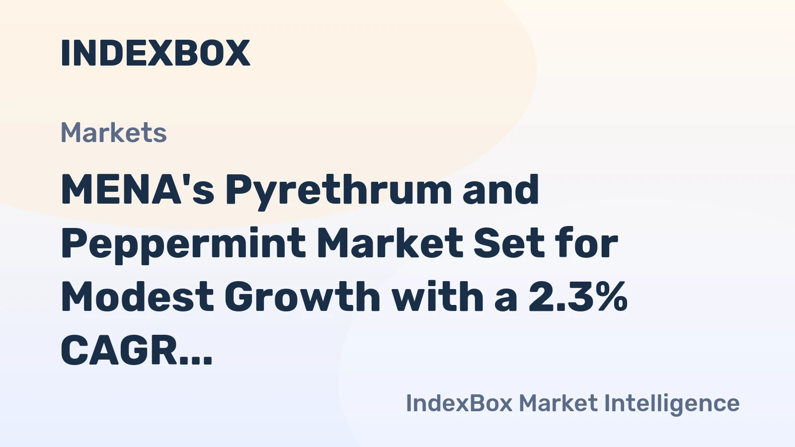 MENA's Pyrethrum and Peppermint Market Set for Modest Growth with a 2.3% CAGR in Value
