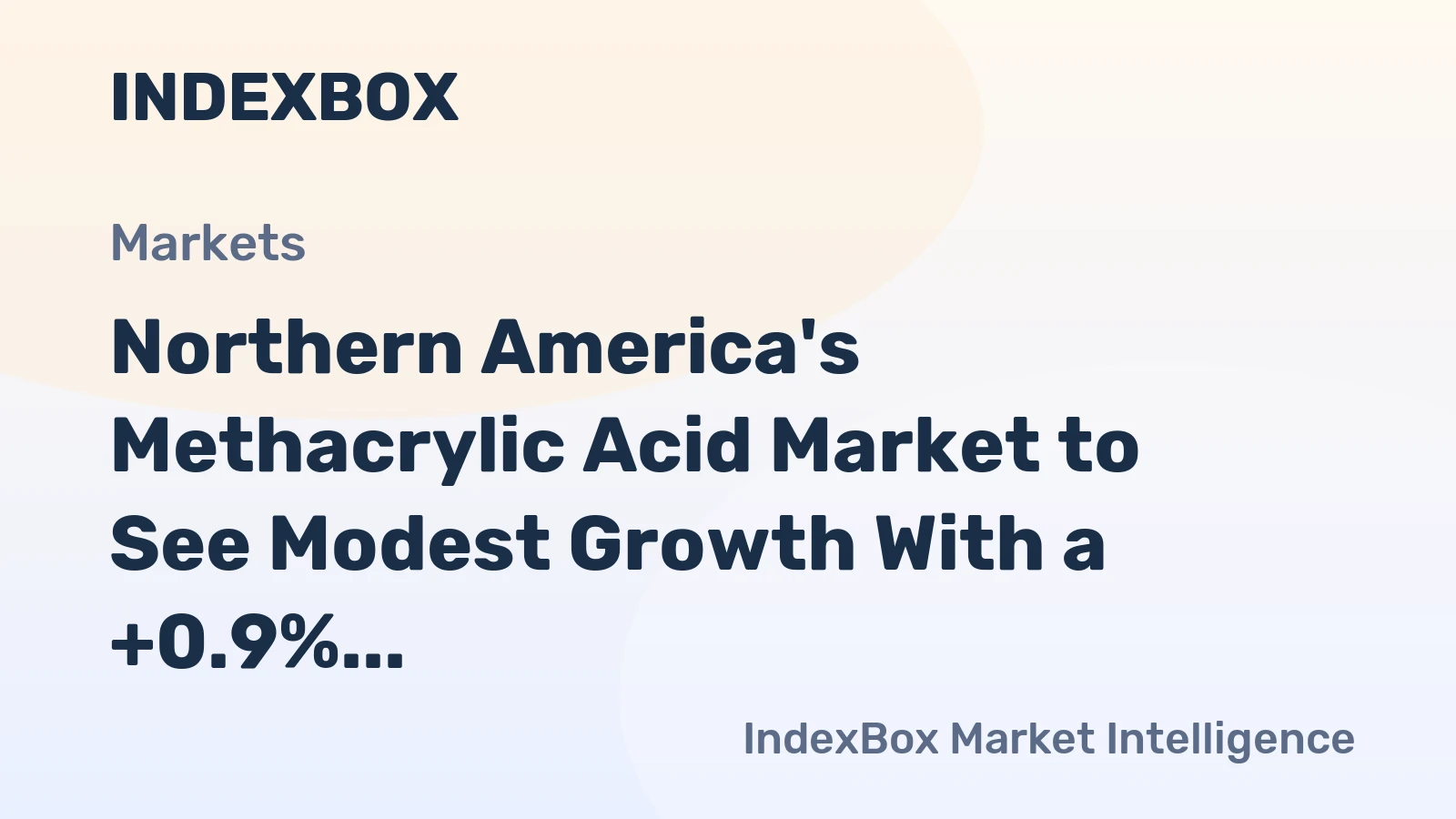 Northern America's Methacrylic Acid Market to See Modest Growth With a +0.9% CAGR in Value