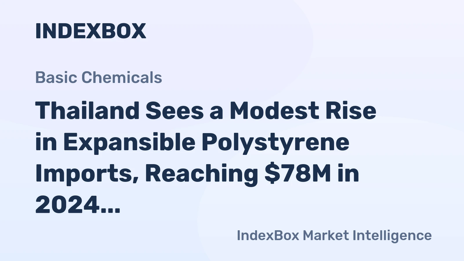Thailand Sees a Modest Rise in Expansible Polystyrene Imports, Reaching $78M in 2024