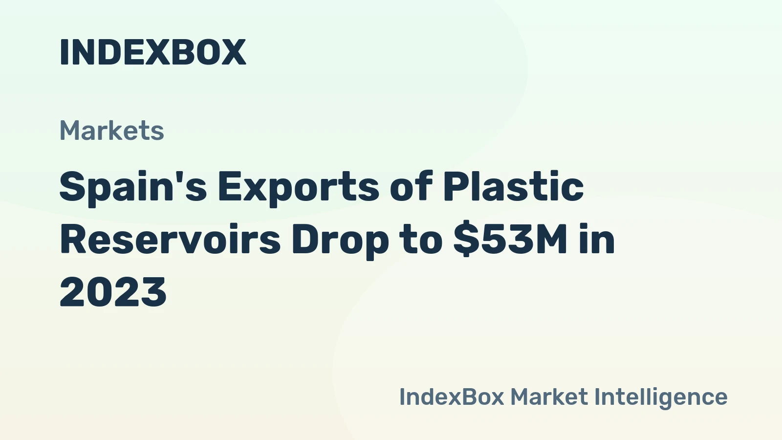 Spain's Exports of Plastic Reservoirs Drop to $53M in 2023