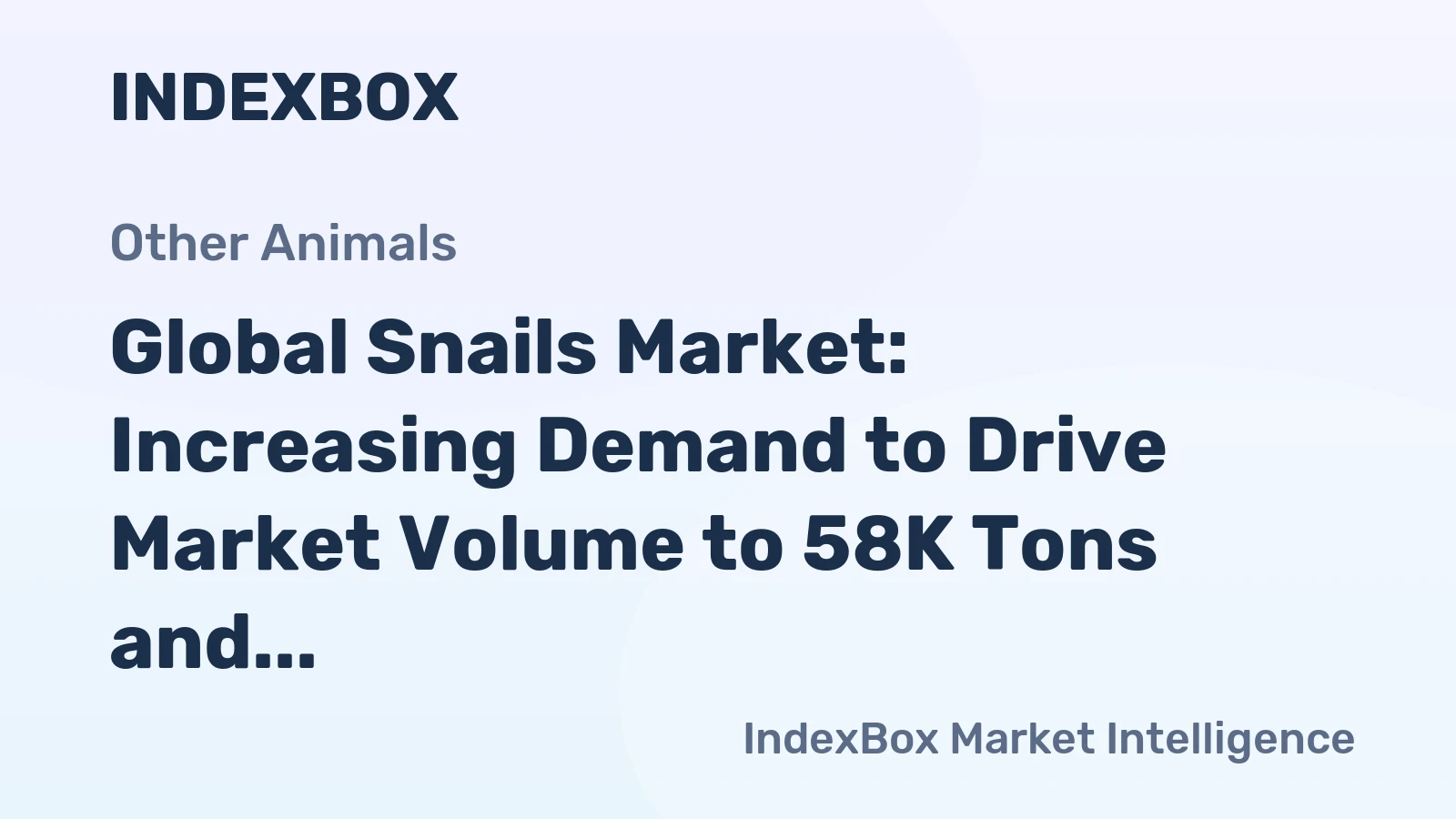 Global Snails Market: Increasing Demand to Drive Market Volume to 58K Tons and Market Value to $233M by 2035