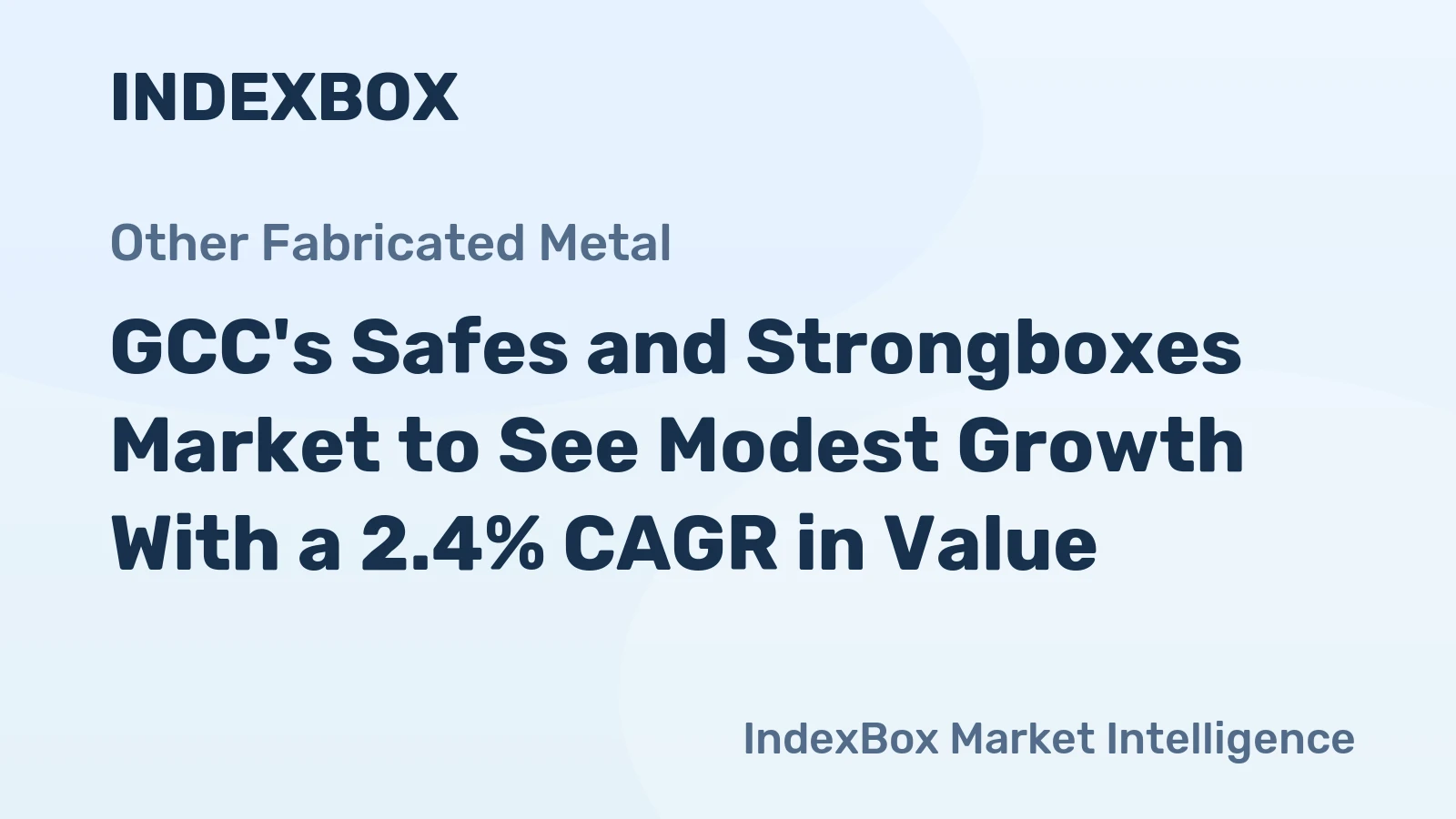 GCC's Safes and Strongboxes Market to See Modest Growth With a 2.4% CAGR in Value