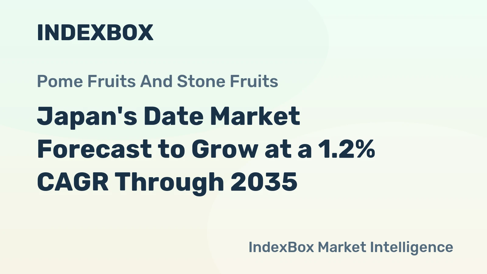 Japan's Date Market Forecast to Grow at a 1.2% CAGR Through 2035