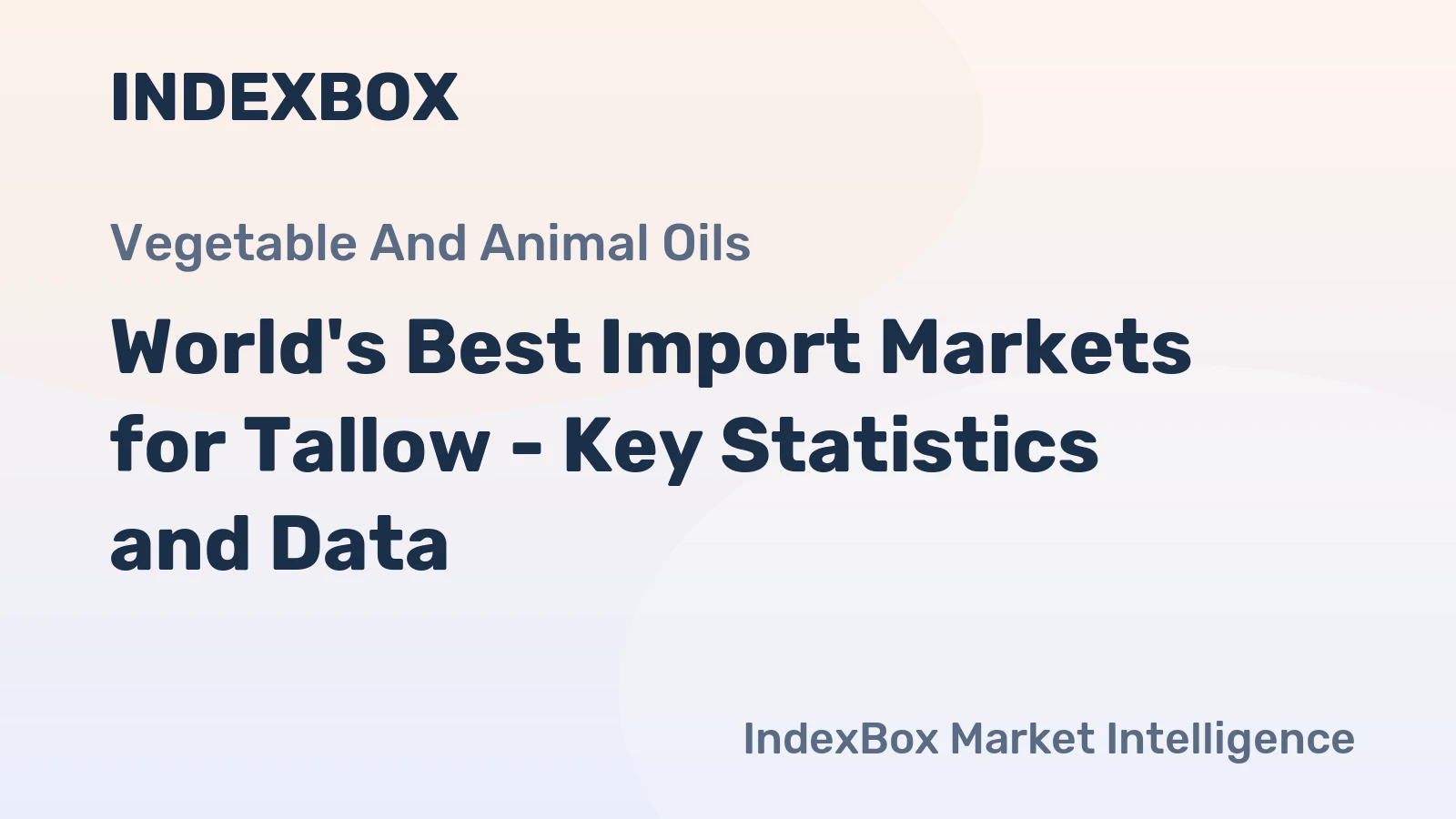 World's Best Import Markets for Tallow - Key Statistics and Data
