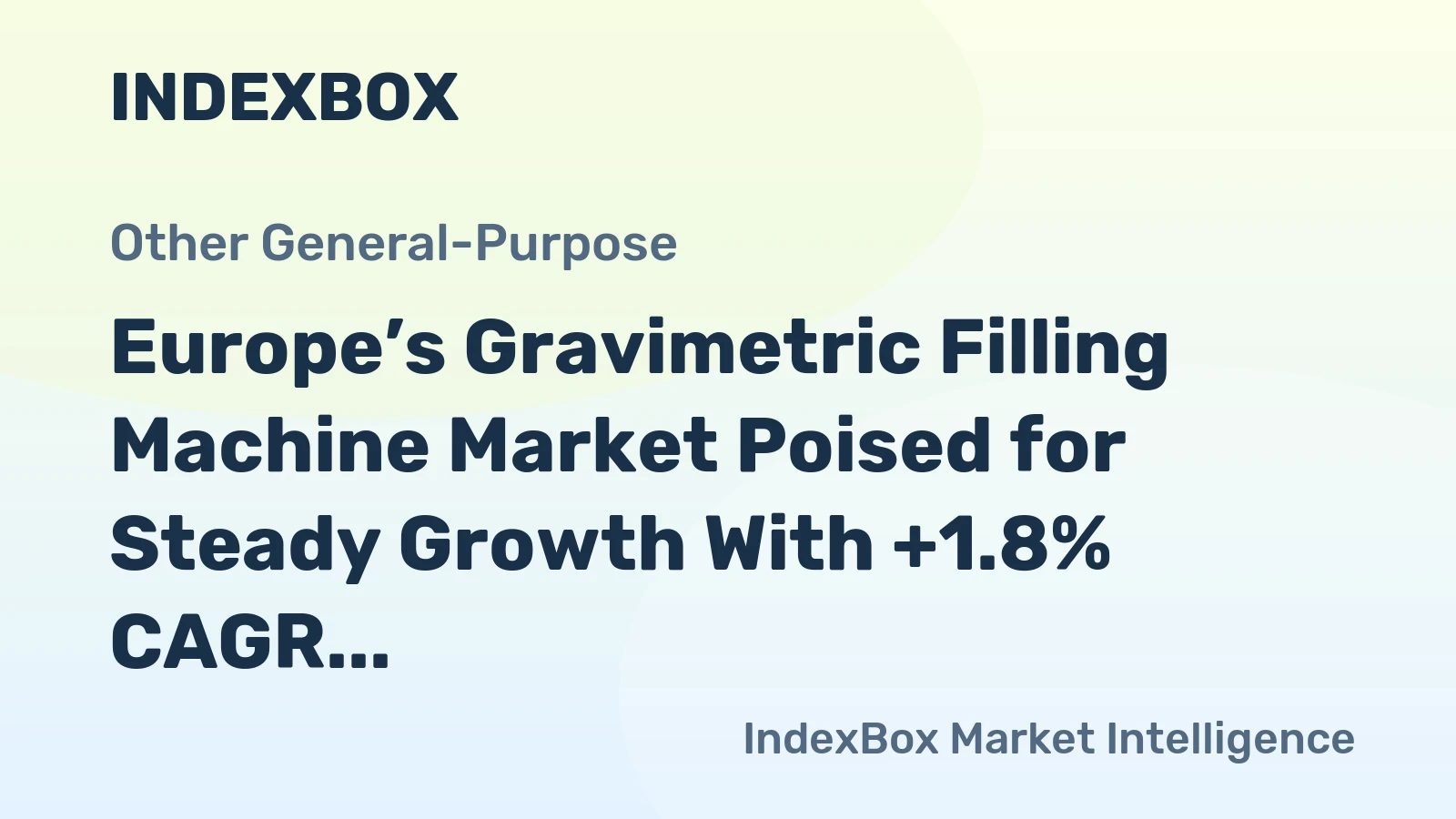 Europe’s Gravimetric Filling Machine Market Poised for Steady Growth With +1.8% CAGR Through 2035