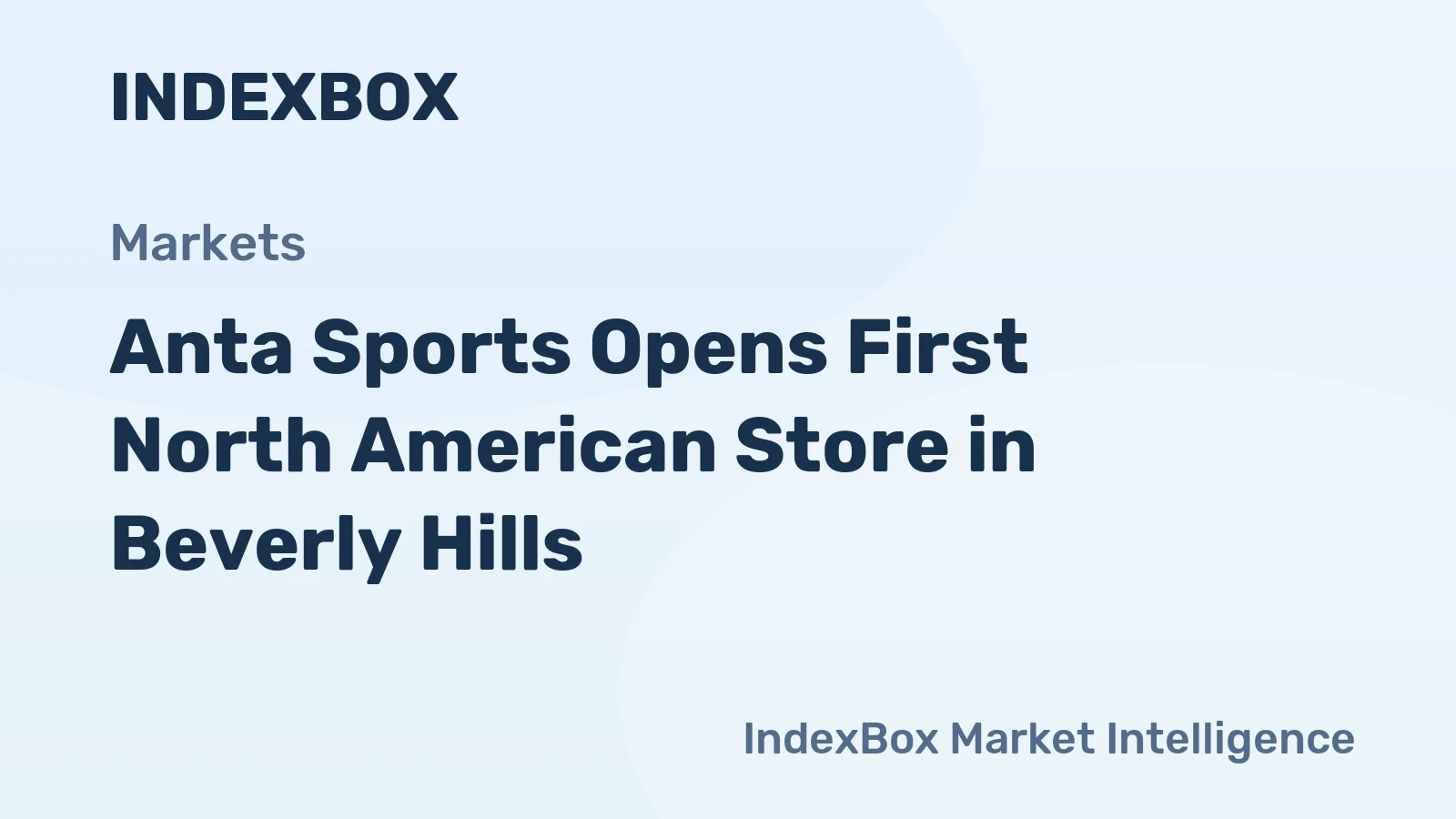 Anta Sports Opens First North American Store in Beverly Hills