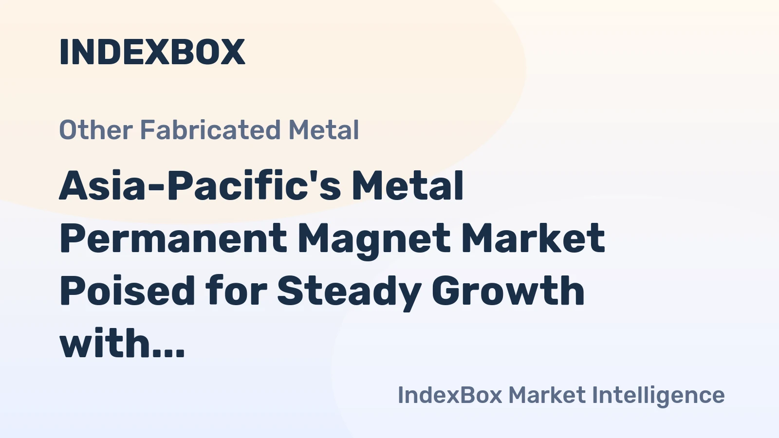 Asia-Pacific's Metal Permanent Magnet Market Poised for Steady Growth with 2.3% CAGR Through 2035