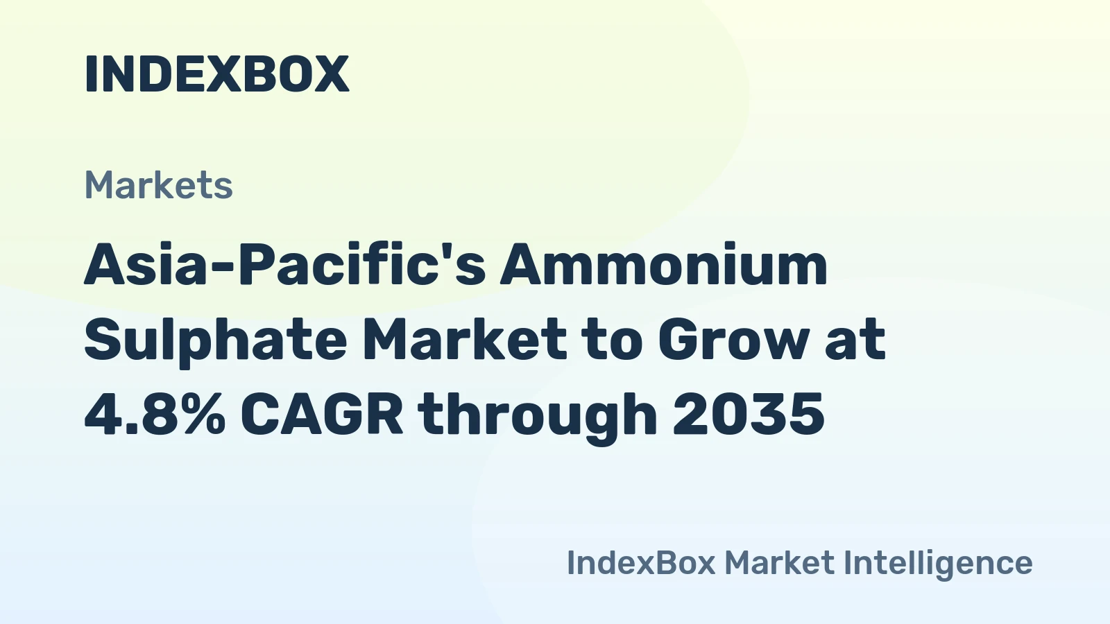 Asia-Pacific's Ammonium Sulphate Market to Grow at 4.8% CAGR through 2035