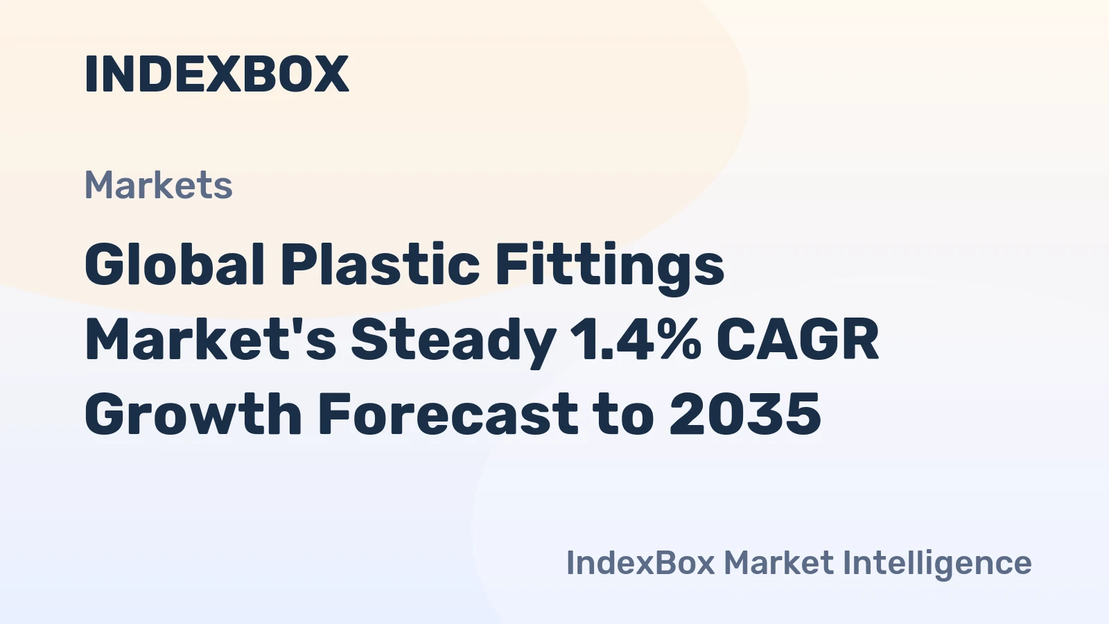 Global Plastic Fittings Market's Steady 1.4% CAGR Growth Forecast to 2035