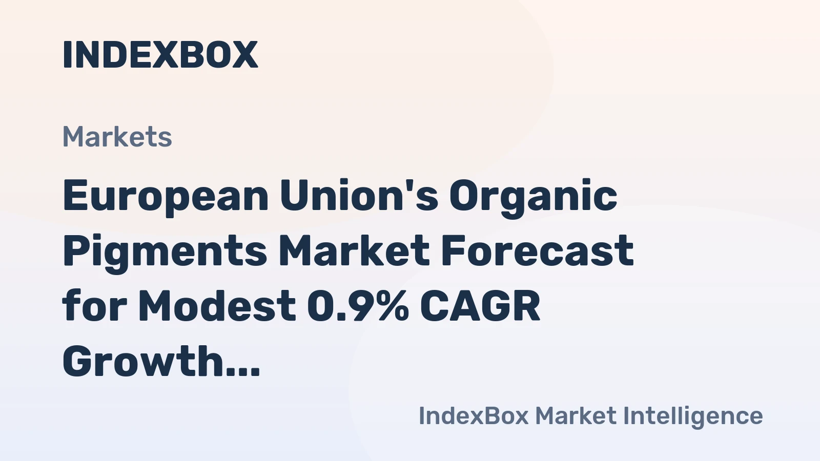 European Union's Organic Pigments Market Forecast for Modest 0.9% CAGR Growth Through 2035