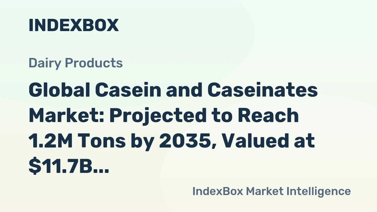 Global Casein and Caseinates Market: Projected to Reach 1.2M Tons by 2035, Valued at $11.7B
