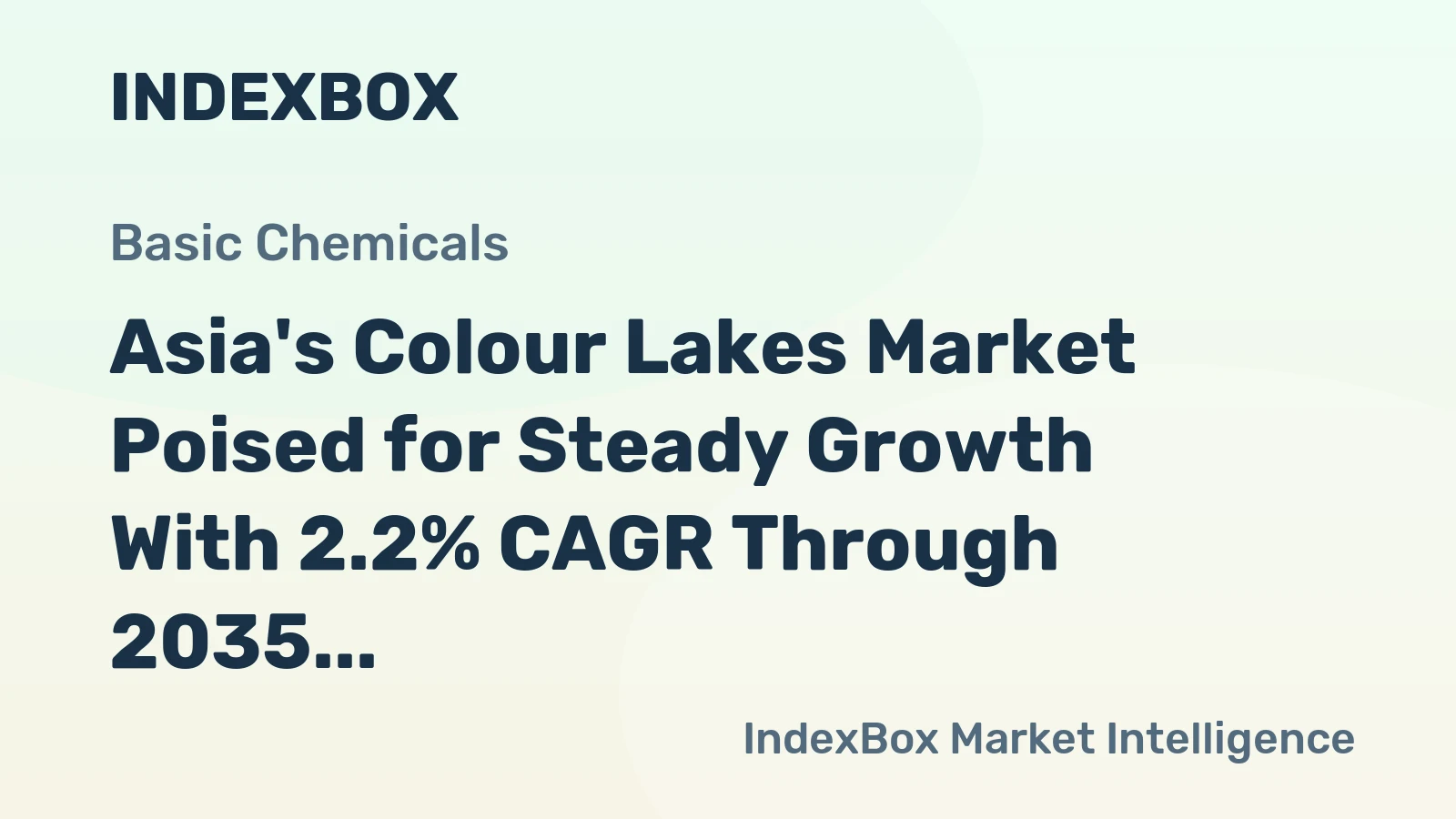 Asia's Colour Lakes Market Poised for Steady Growth With 2.2% CAGR Through 2035