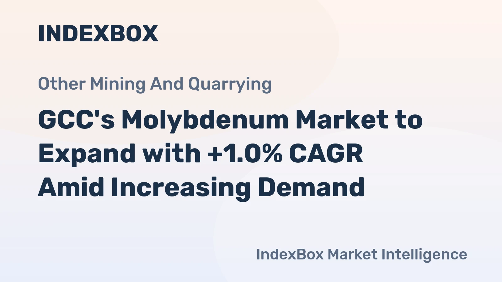 GCC's Molybdenum Market to Expand with +1.0% CAGR Amid Increasing Demand