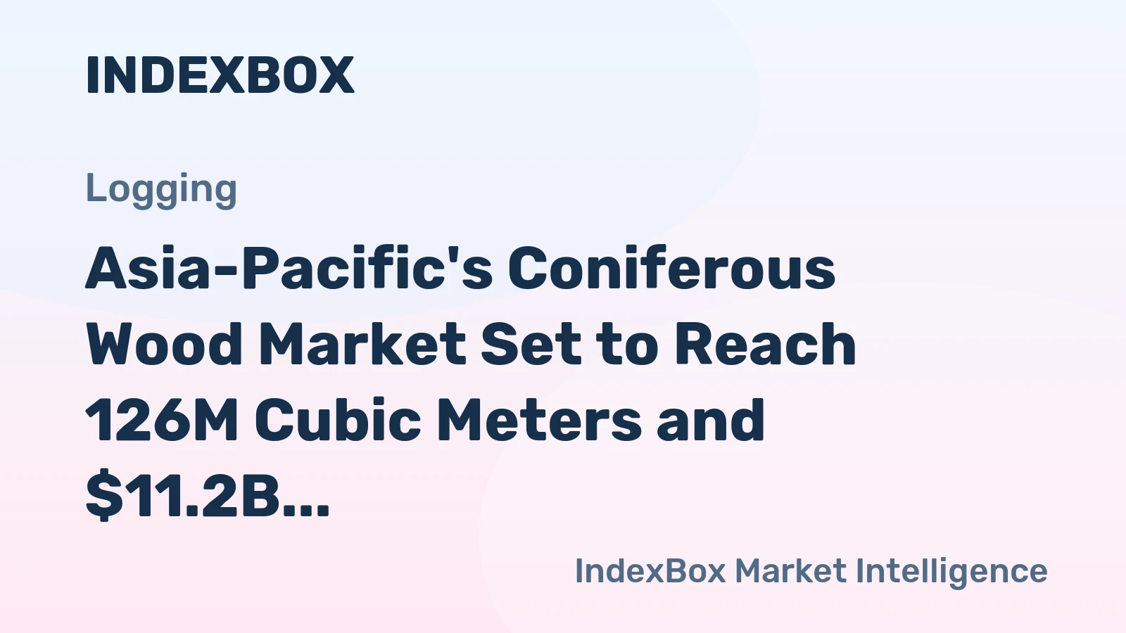 Asia-Pacific's Coniferous Wood Market Set to Reach 126M Cubic Meters and $11.2B by 2035
