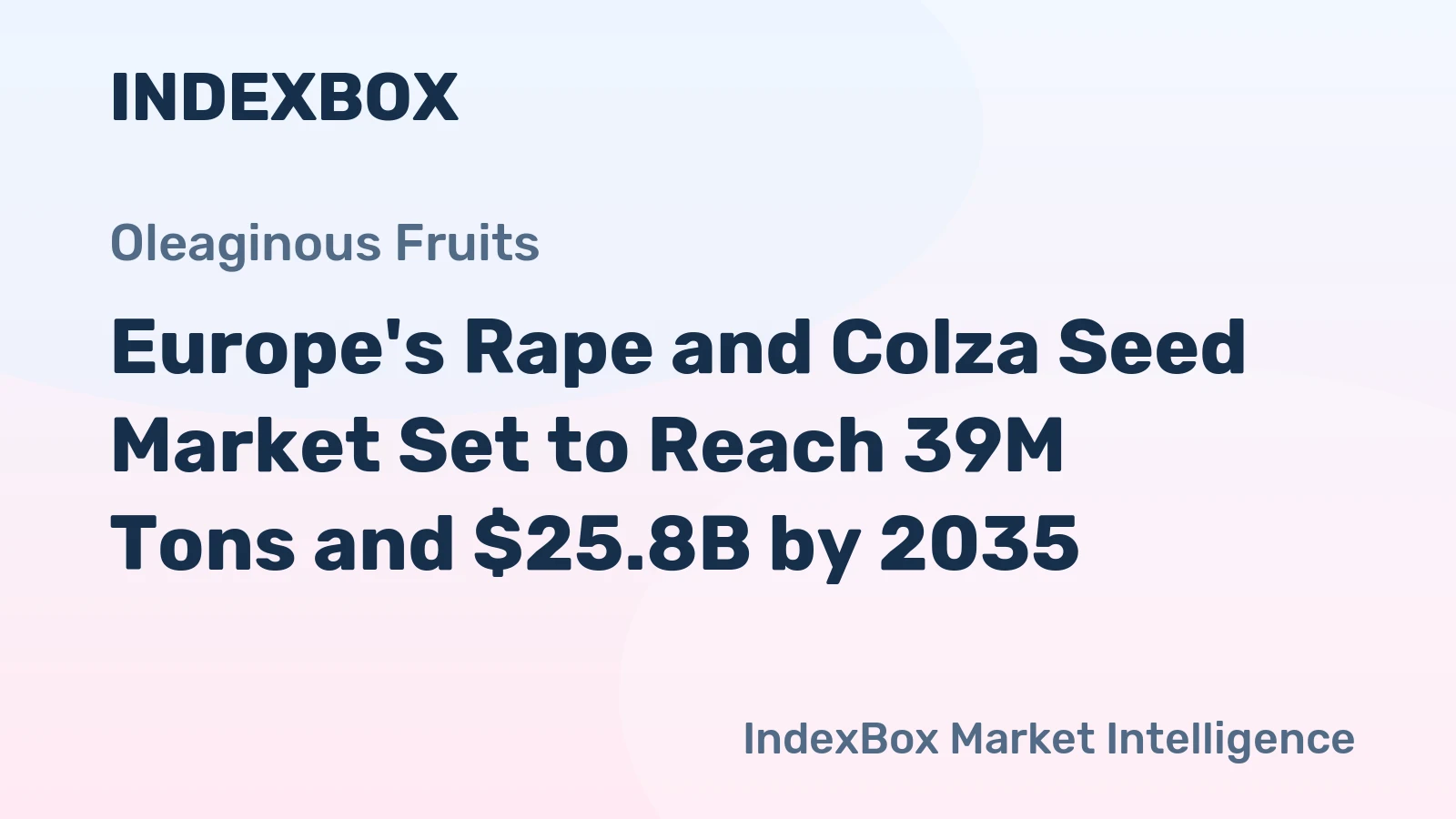 Europe's Rape and Colza Seed Market Set to Reach 39M Tons and $25.8B by 2035