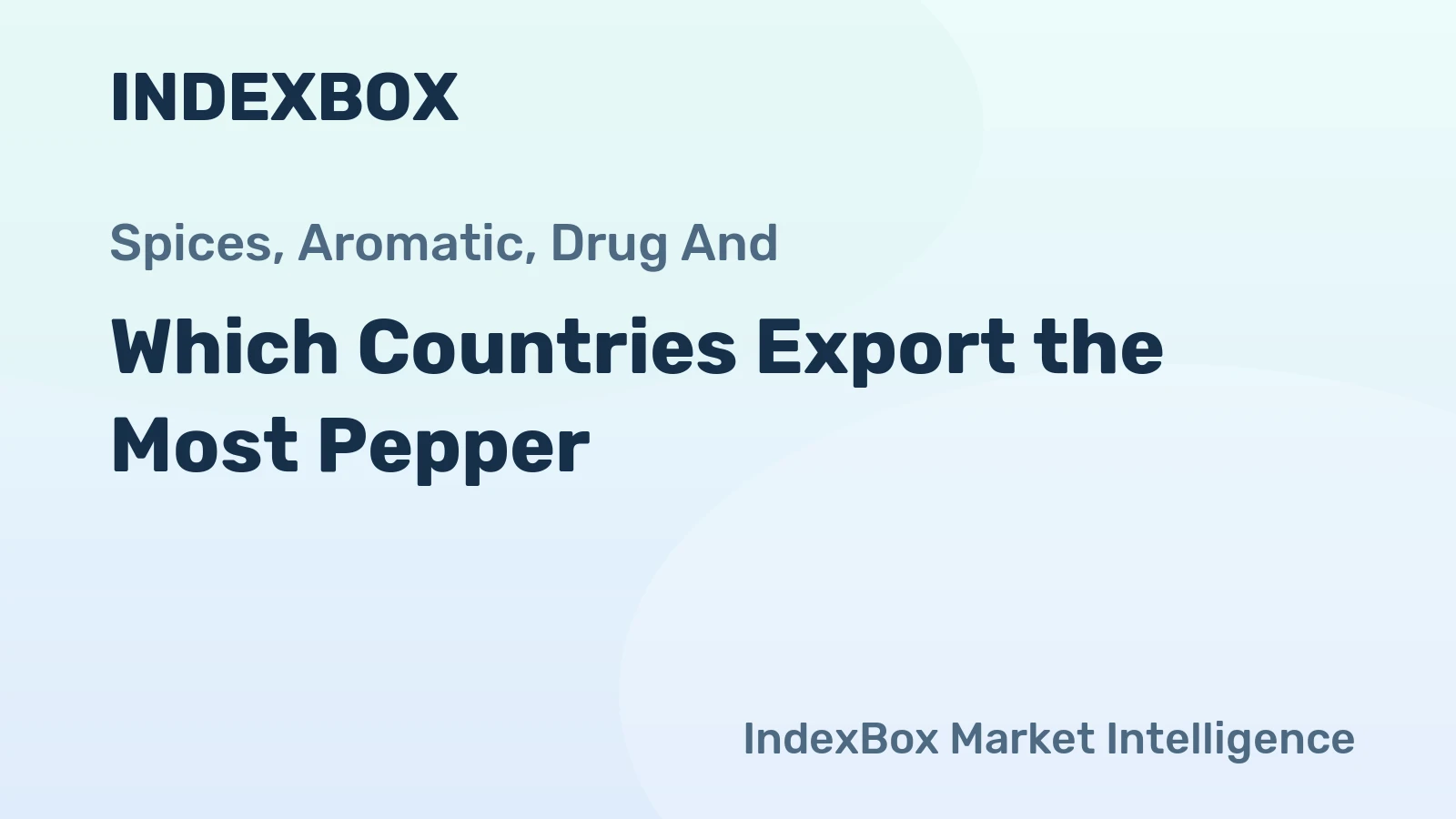 Which Countries Export the Most Pepper?