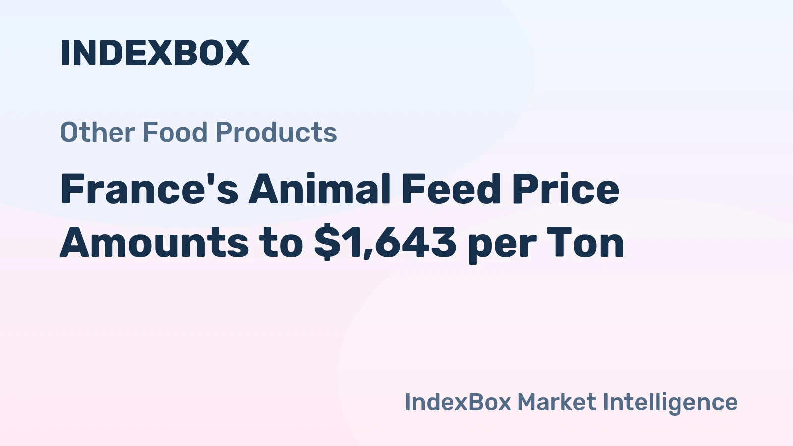 France's Animal Feed Price Amounts to $1,643 per Ton