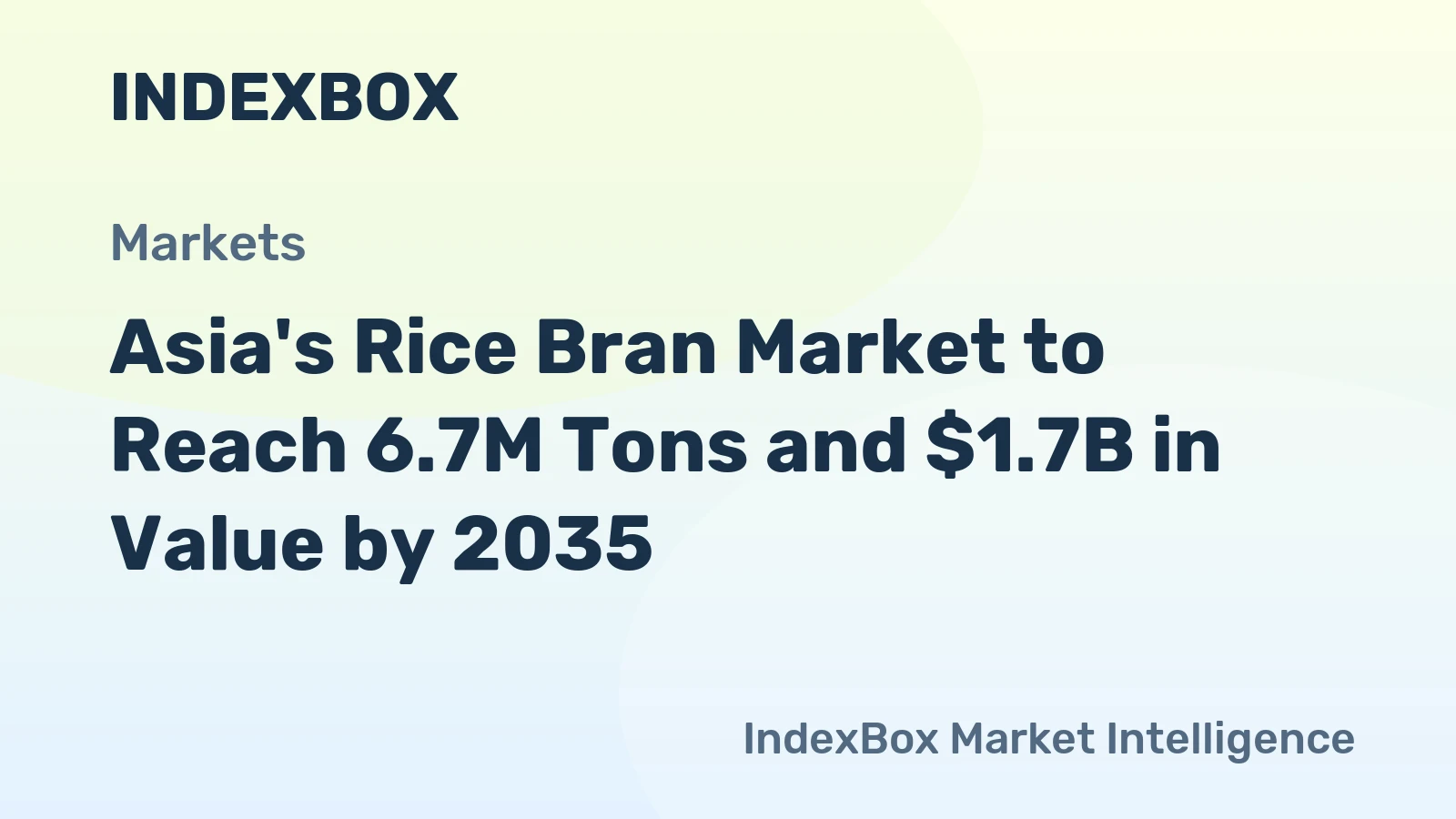 Asia's Rice Bran Market to Reach 6.7M Tons and $1.7B in Value by 2035