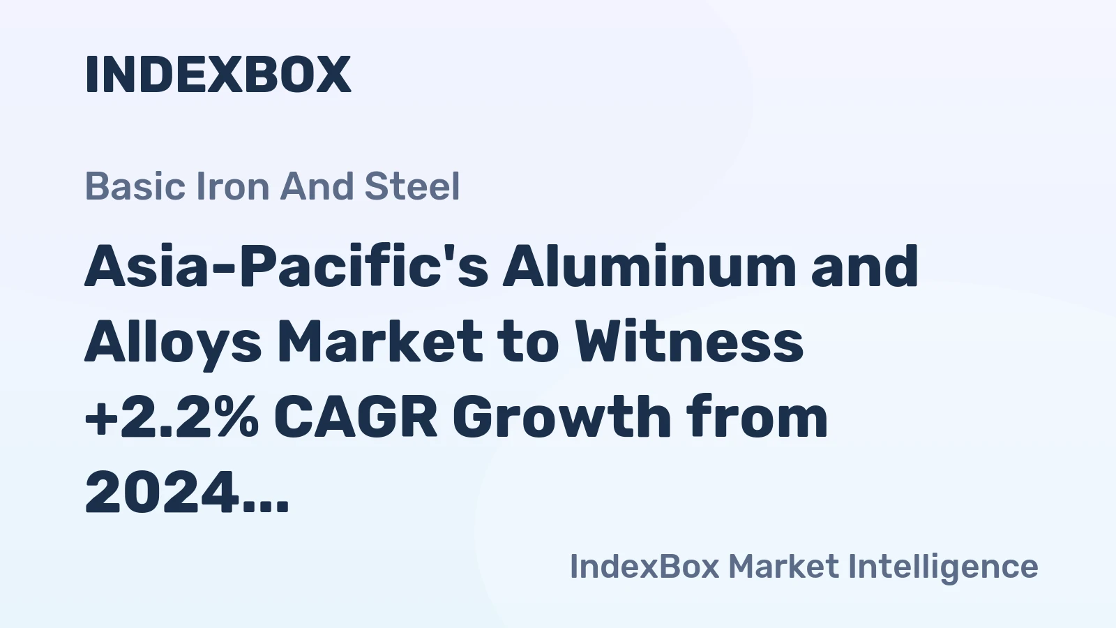 Asia-Pacific's Aluminum and Alloys Market to Witness +2.2% CAGR Growth from 2024 to 2035