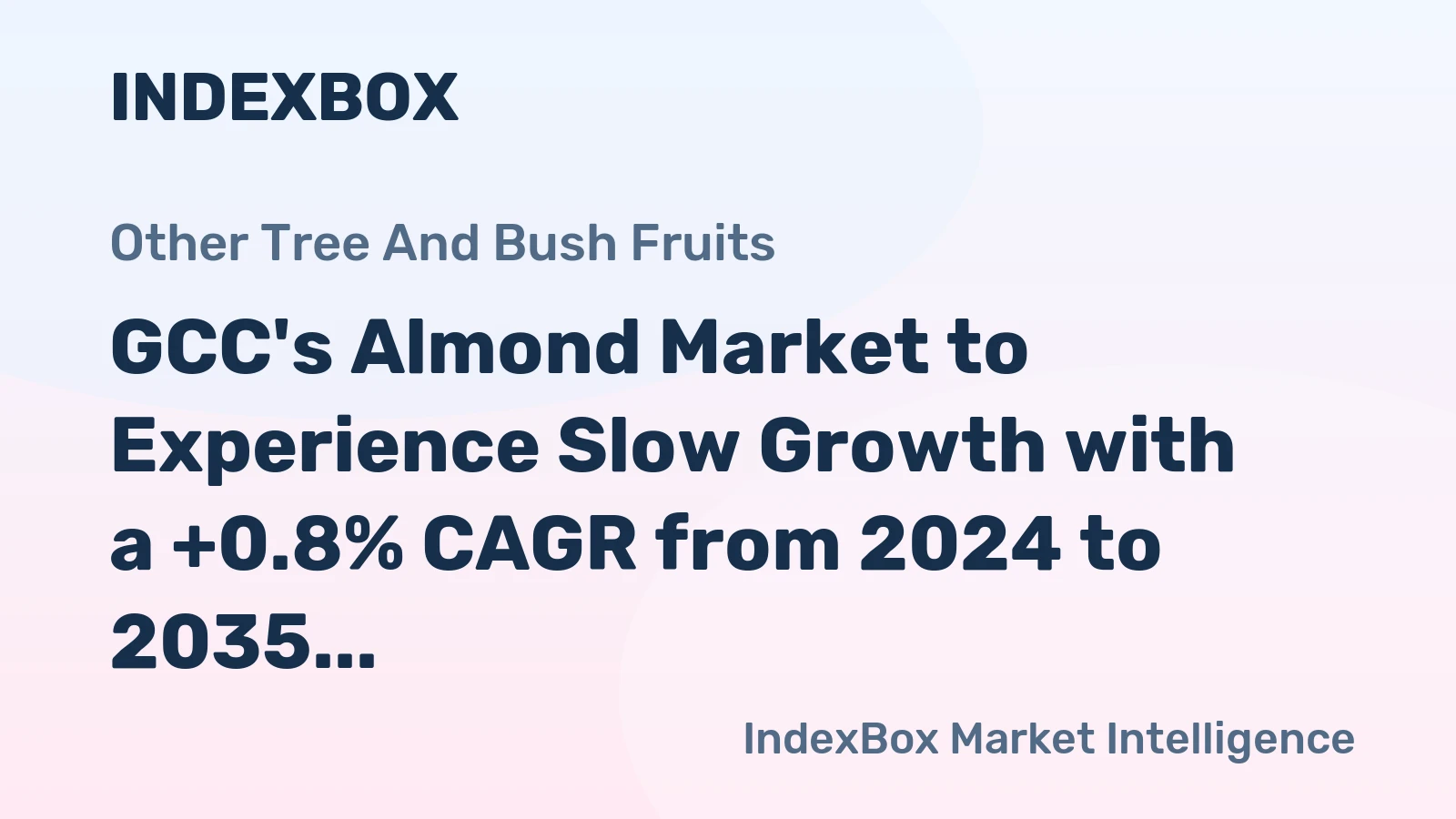 GCC's Almond Market to Experience Slow Growth with a +0.8% CAGR from 2024 to 2035