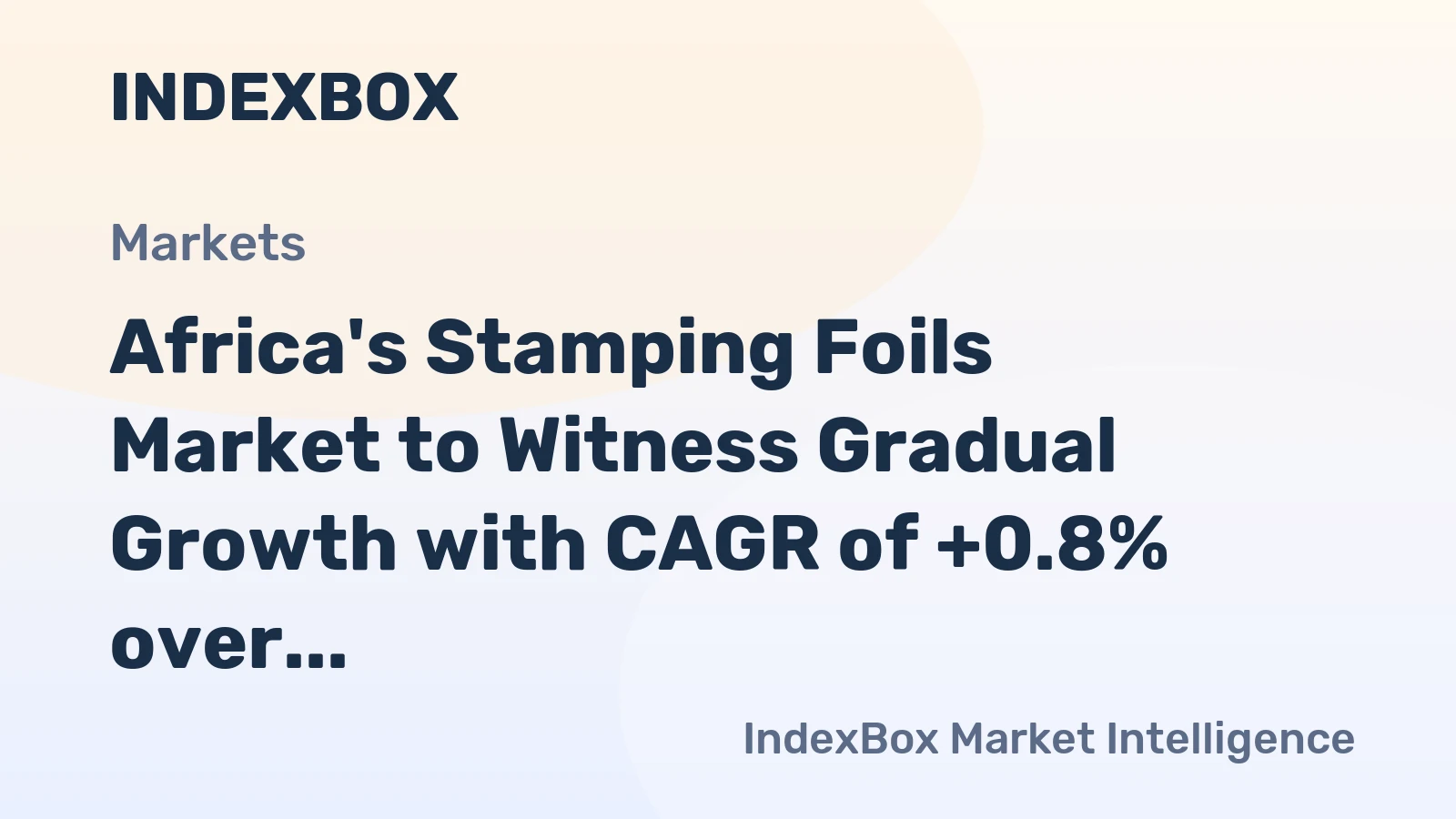 Africa's Stamping Foils Market to Witness Gradual Growth with CAGR of +0.8% over 2024-2035