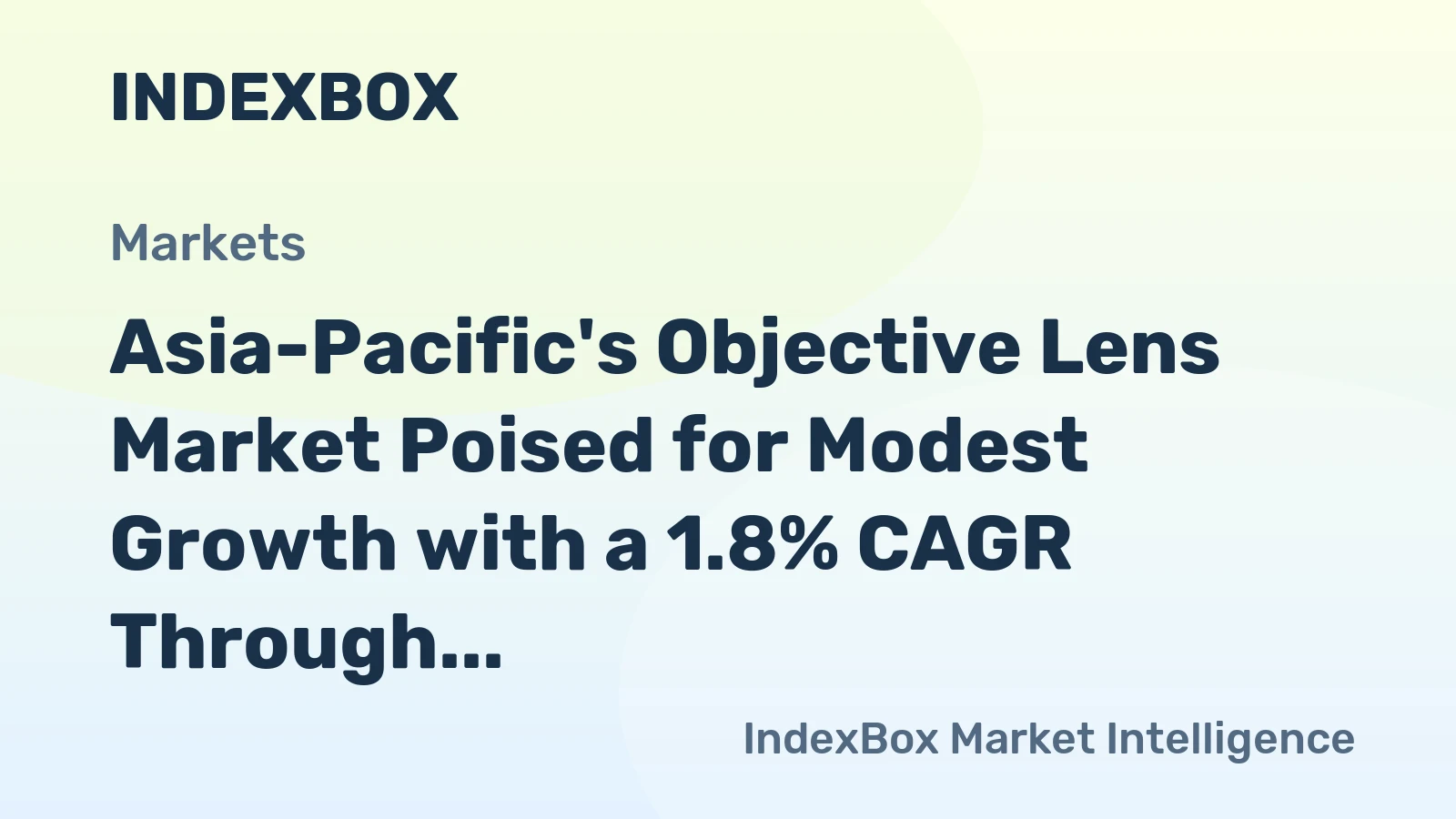 Asia-Pacific's Objective Lens Market Poised for Modest Growth with a 1.8% CAGR Through 2035