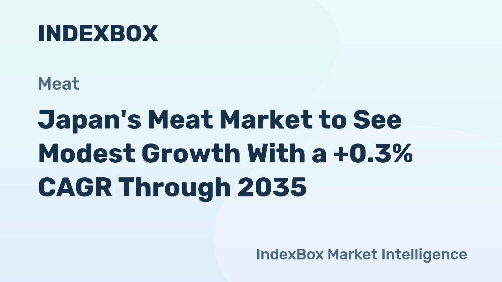 Japan's Meat Market to See Modest Growth With a +0.3% CAGR Through 2035
