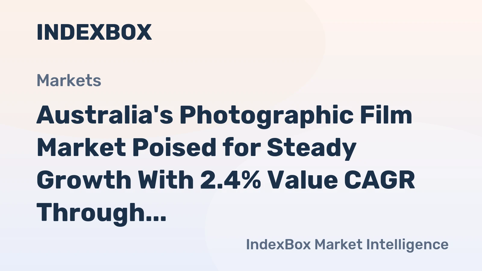 Australia's Photographic Film Market Poised for Steady Growth With 2.4% Value CAGR Through 2035