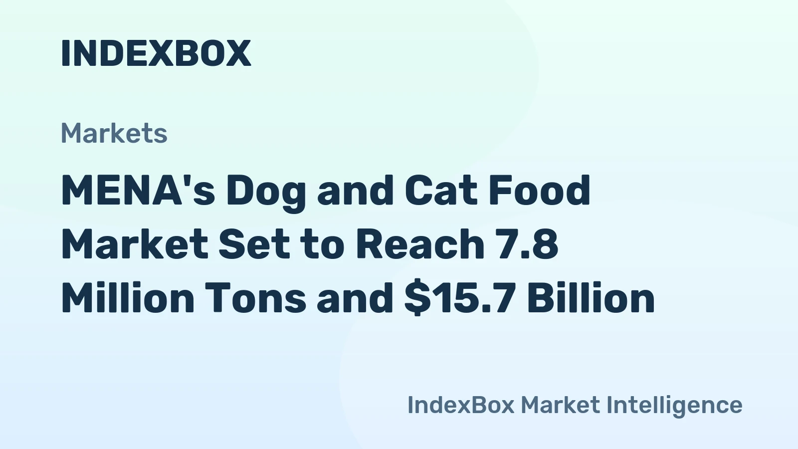 MENA's Dog and Cat Food Market Set to Reach 7.8 Million Tons and $15.7 Billion