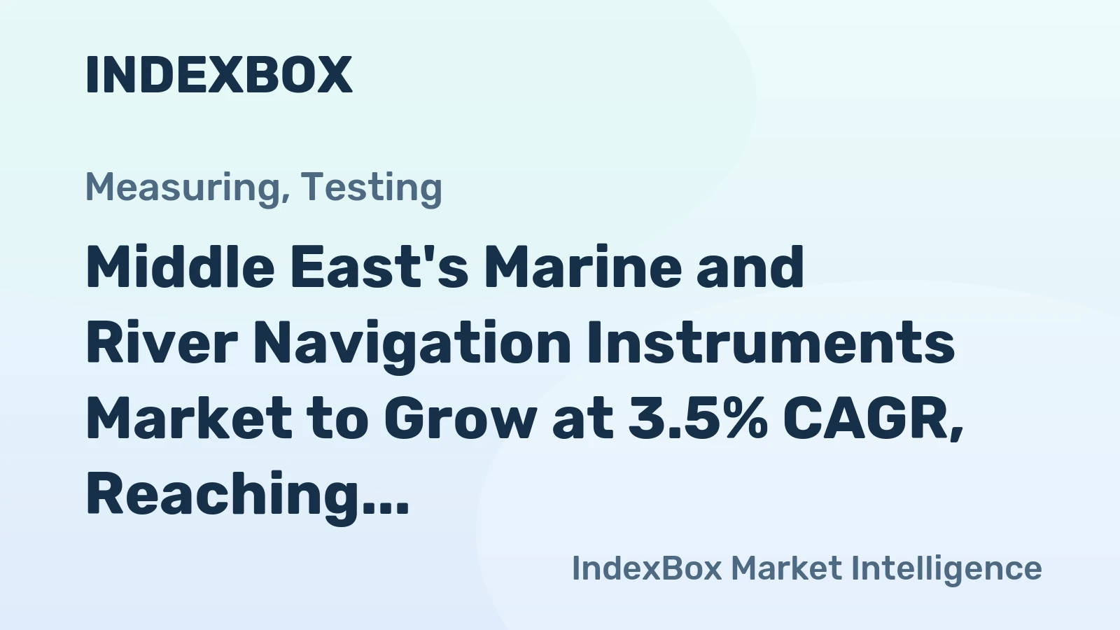Middle East's Marine and River Navigation Instruments Market to Grow at 3.5% CAGR, Reaching $871M by 2035