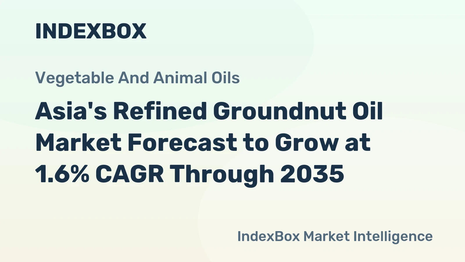 Asia's Refined Groundnut Oil Market Forecast to Grow at 1.6% CAGR Through 2035