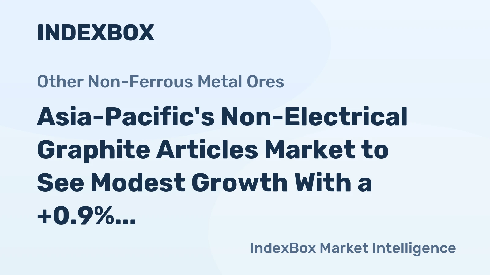 Asia-Pacific's Non-Electrical Graphite Articles Market to See Modest Growth With a +0.9% Volume CAGR Through 2035