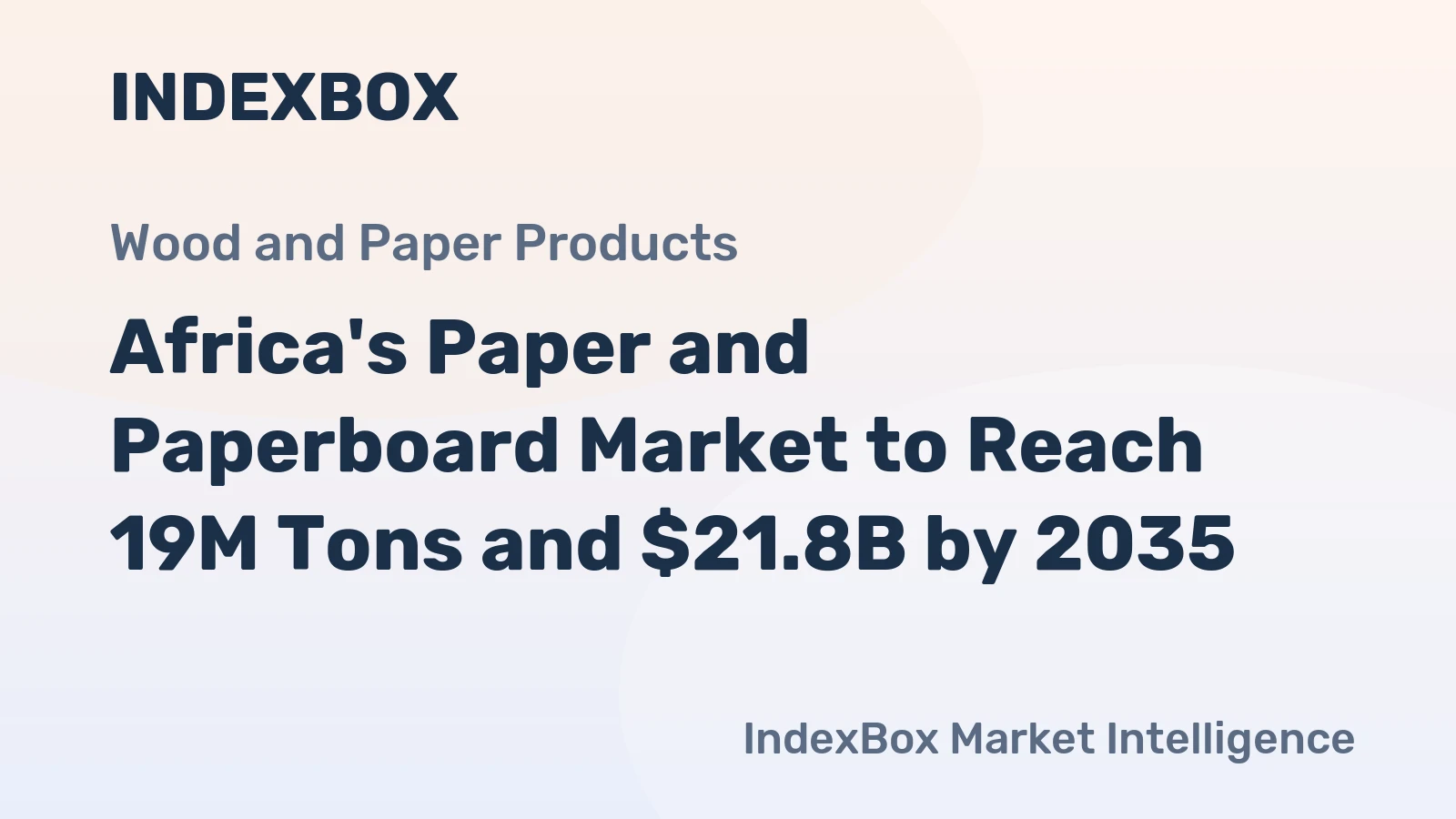 Africa's Paper and Paperboard Market to Reach 19M Tons and $21.8B by 2035