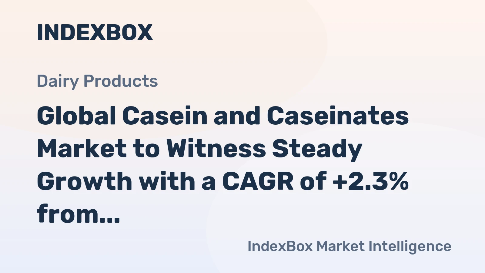 Global Casein and Caseinates Market to Witness Steady Growth with a CAGR of +2.3% from 2024 to 2035