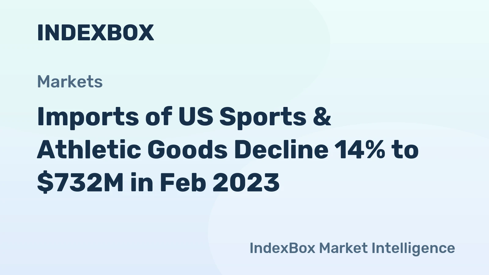 Imports of US Sports & Athletic Goods Decline 14% to $732M in Feb 2023