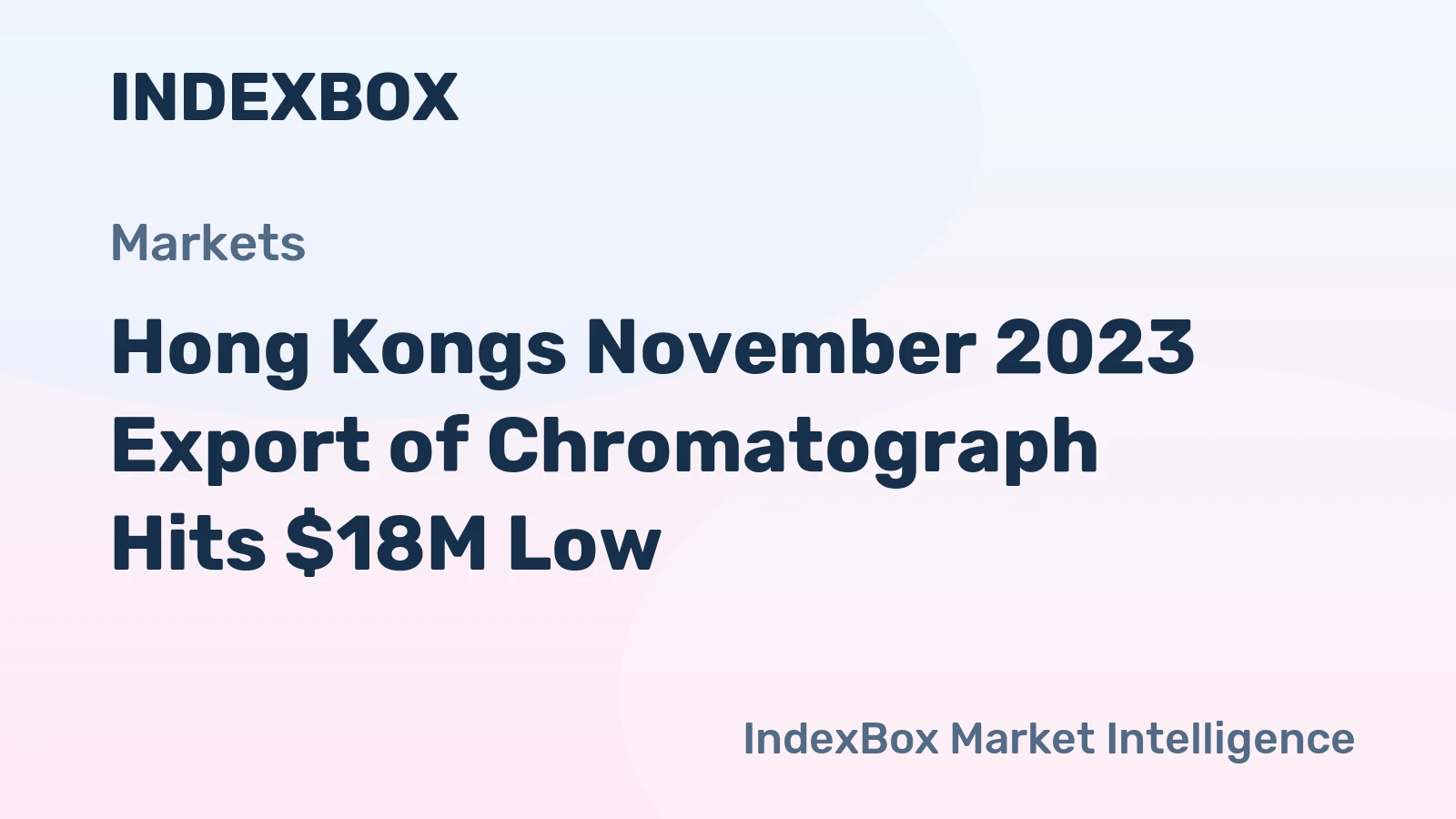 Hong Kongs November 2023 Export of Chromatograph Hits $18M Low