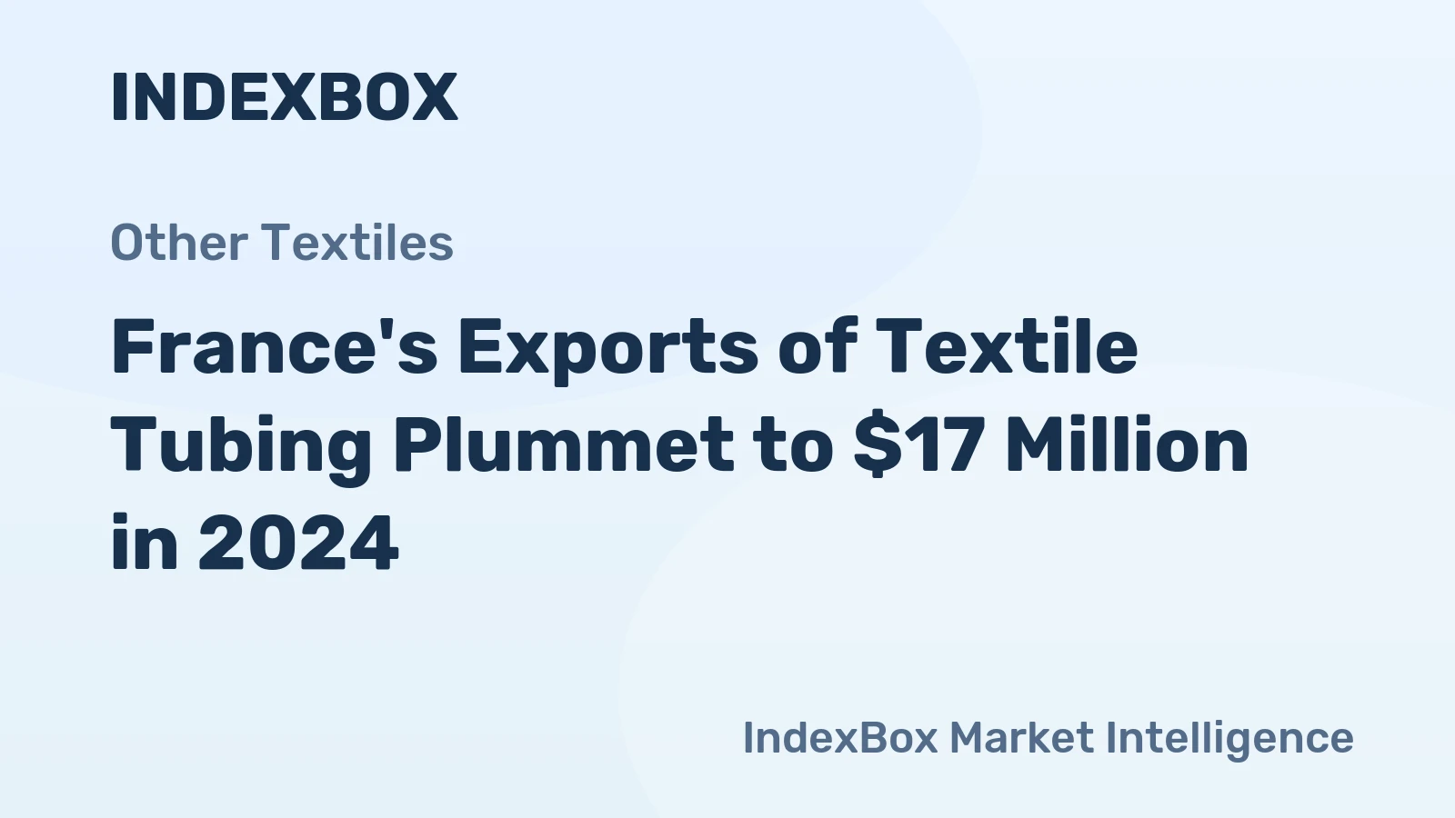 France's Exports of Textile Tubing Plummet to $17 Million in 2024