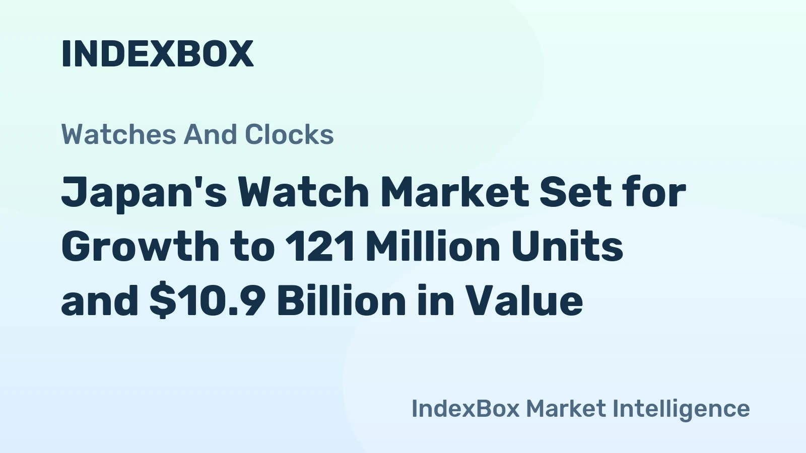 Japan's Watch Market Set for Growth to 121 Million Units and $10.9 Billion in Value
