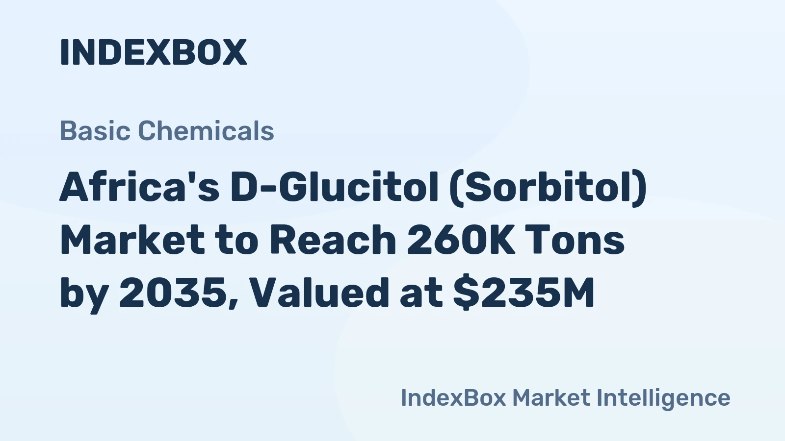 Africa's D-Glucitol (Sorbitol) Market to Reach 260K Tons by 2035, Valued at $235M
