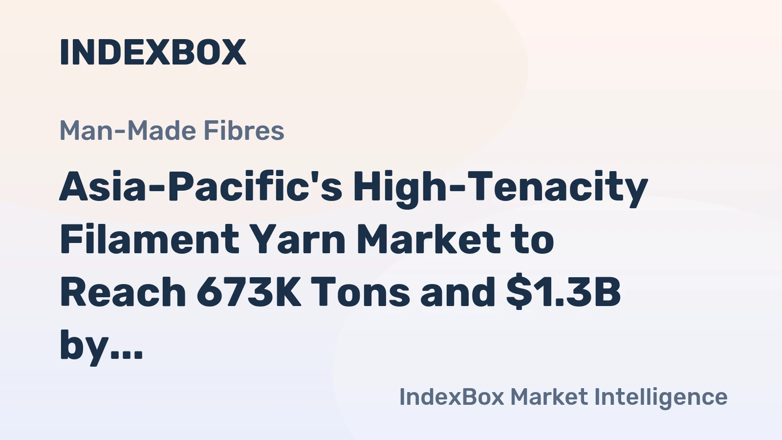 Asia-Pacific's High-Tenacity Filament Yarn Market to Reach 673K Tons and $1.3B by 2035
