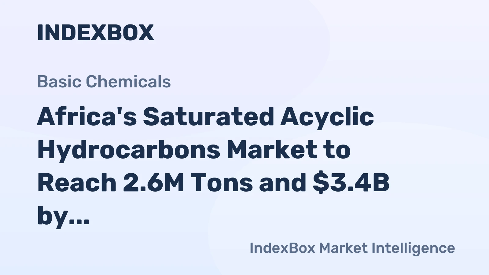 Africa's Saturated Acyclic Hydrocarbons Market to Reach 2.6M Tons and $3.4B by 2035