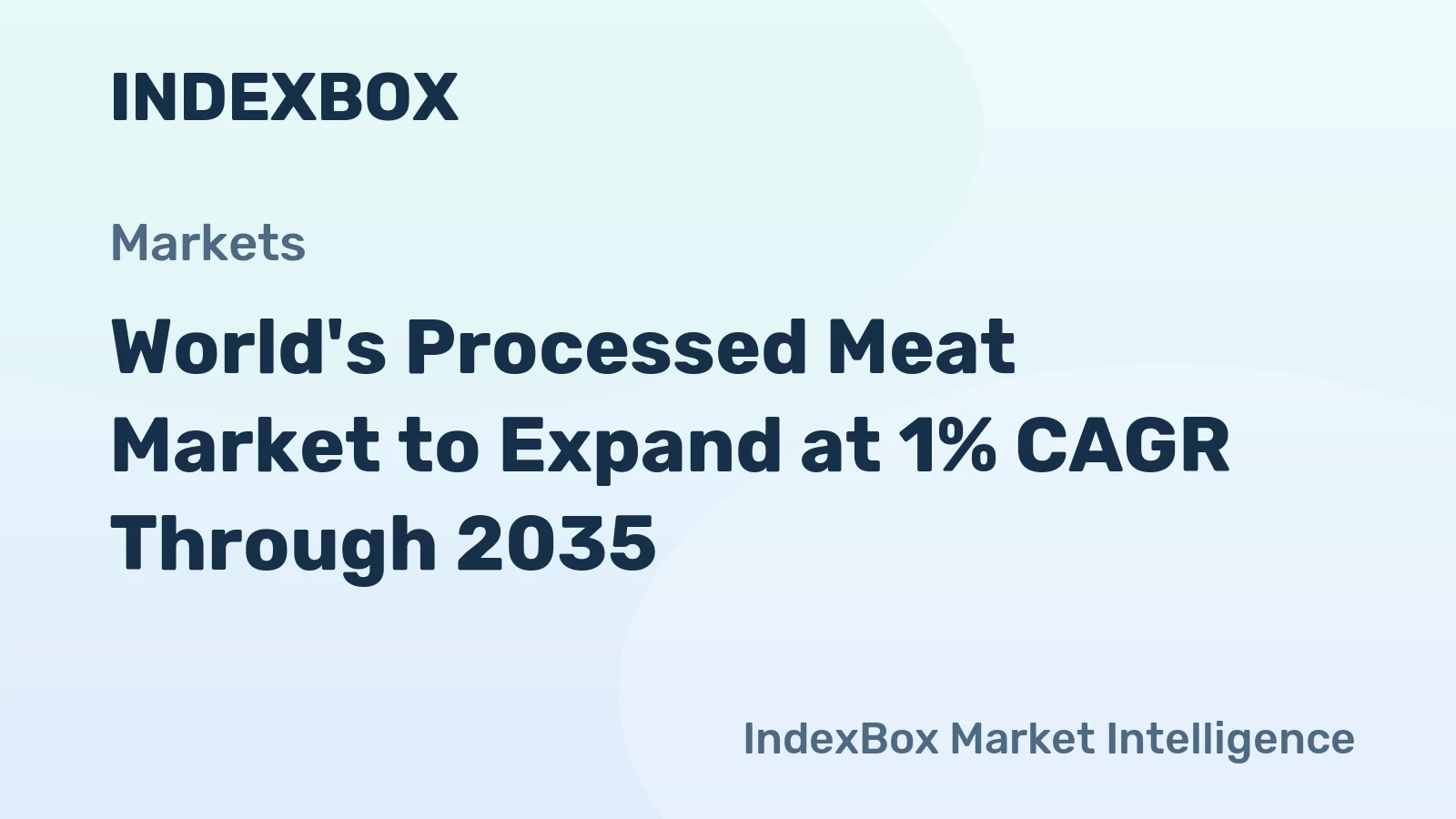 World's Processed Meat Market to Expand at 1% CAGR Through 2035