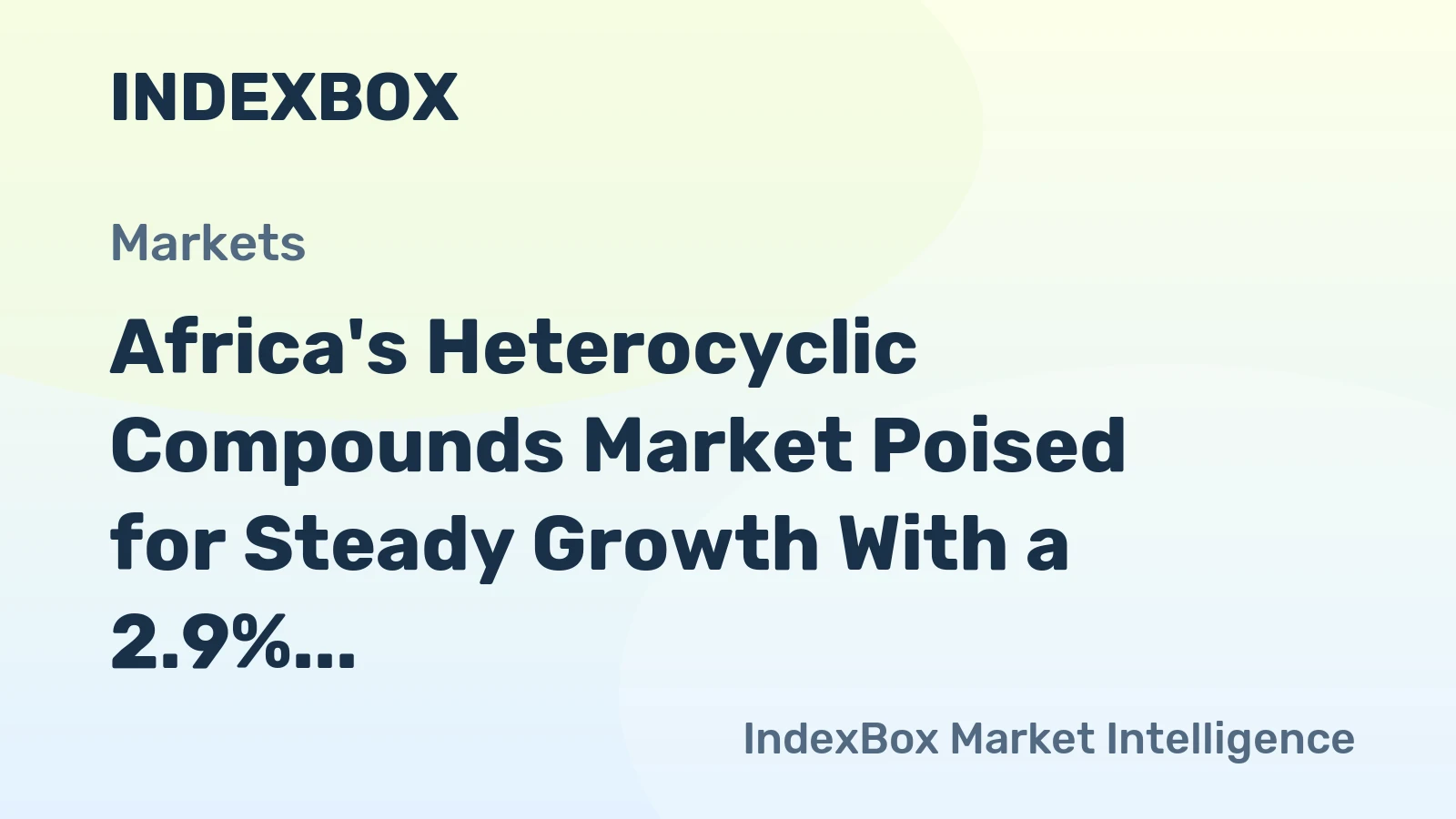 Africa's Heterocyclic Compounds Market Poised for Steady Growth With a 2.9% CAGR in Value Through 2035