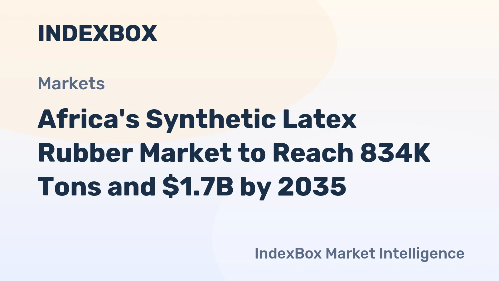 Africa's Synthetic Latex Rubber Market to Reach 834K Tons and $1.7B by 2035