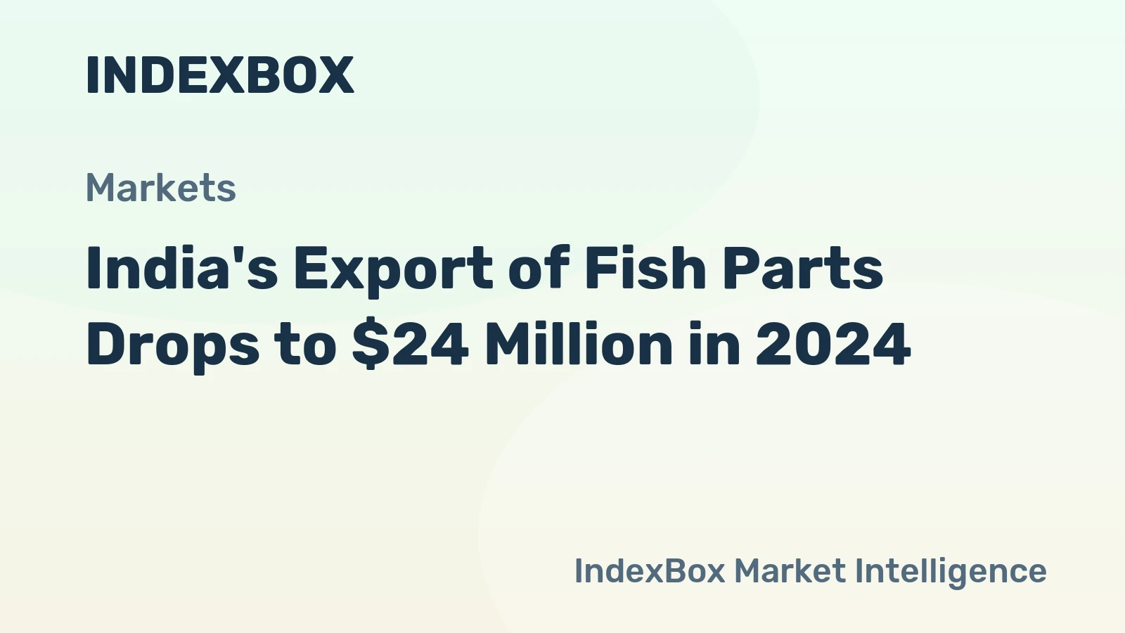India's Export of Fish Parts Drops to $24 Million in 2024